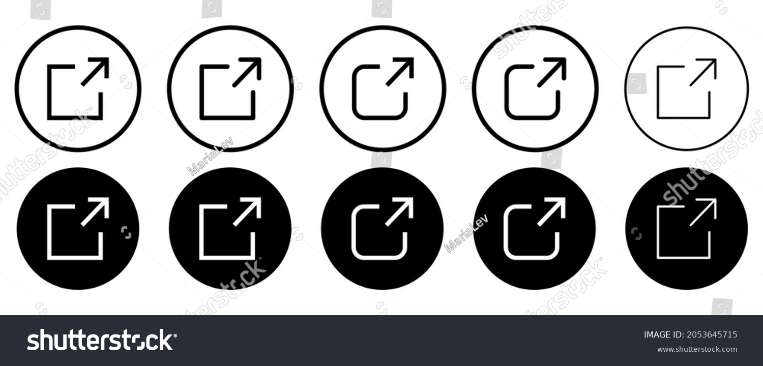External Link Icon Set Vector Illustration Stock Vector (Royalty Free ...