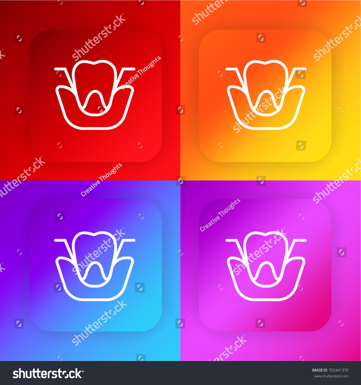 Extraction Four Color Gradient App Icon Stock Vector (Royalty Free ...