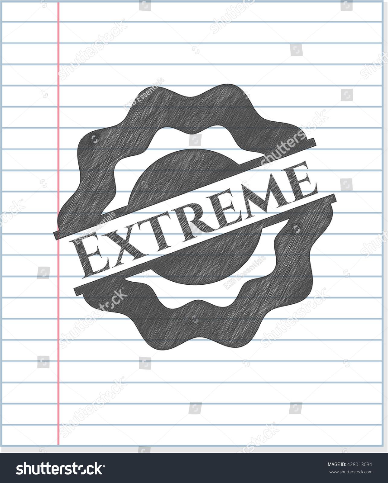 Extreme Draw Pencil Effect Stock Vector (Royalty Free) 428013034 ...