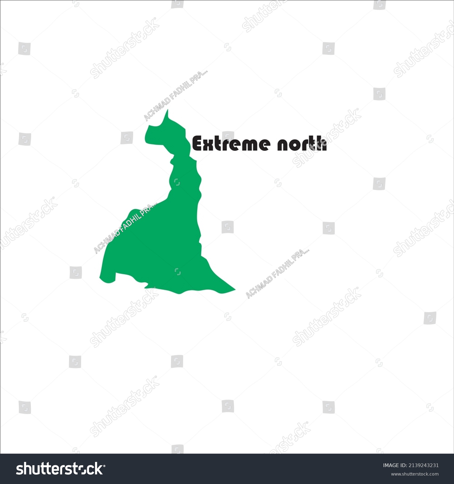 Extreme North Map On White Background Stock Vector (Royalty Free ...
