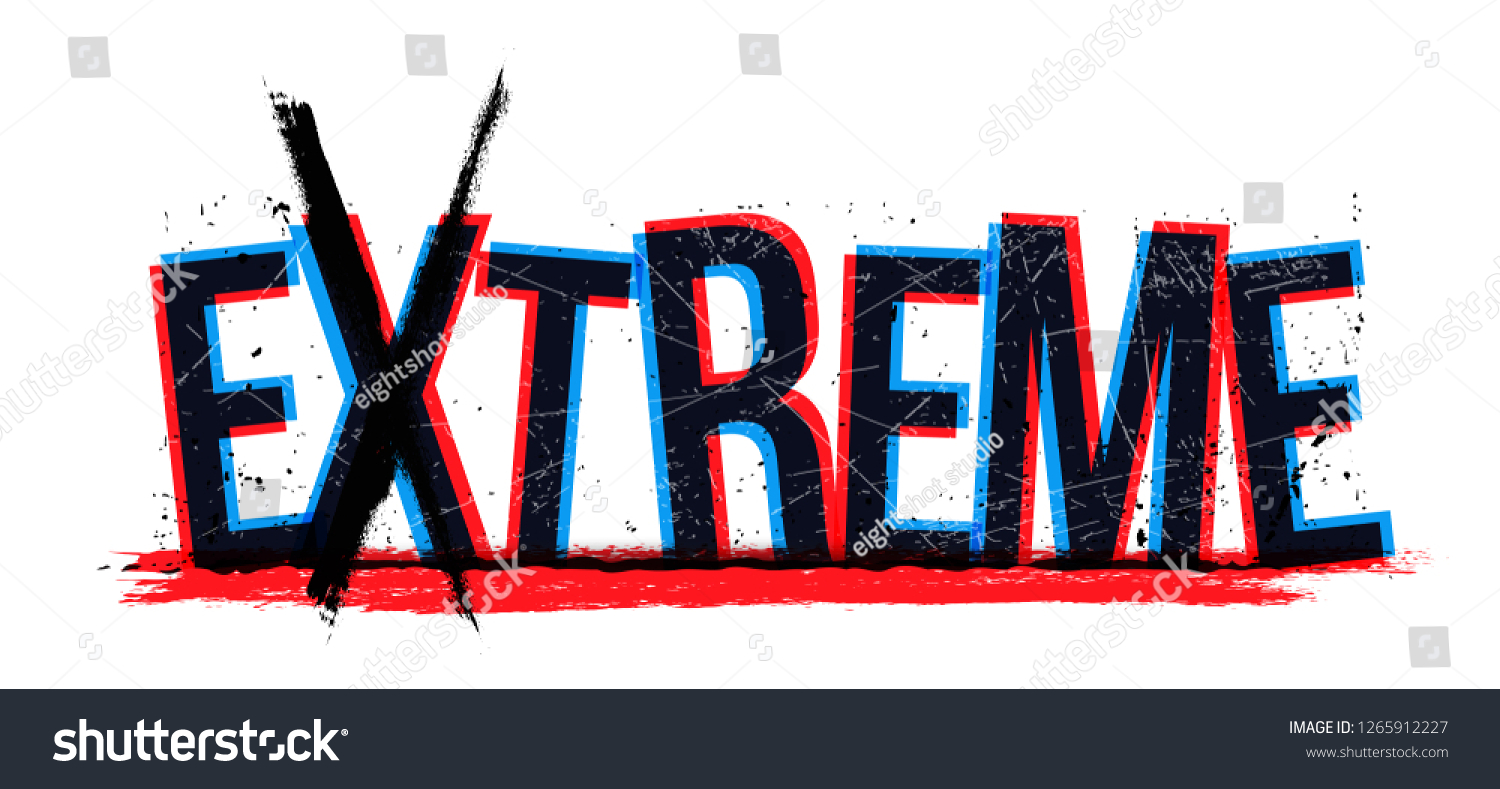 Extreme Word Vector Creative Illustration Stock Vector (Royalty Free ...