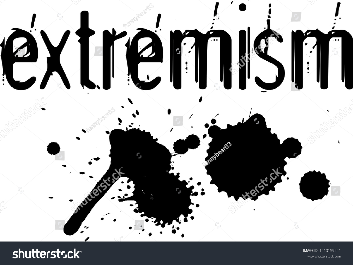 Extremism Stamp On White Background Stock Vector (Royalty Free) 1410159941