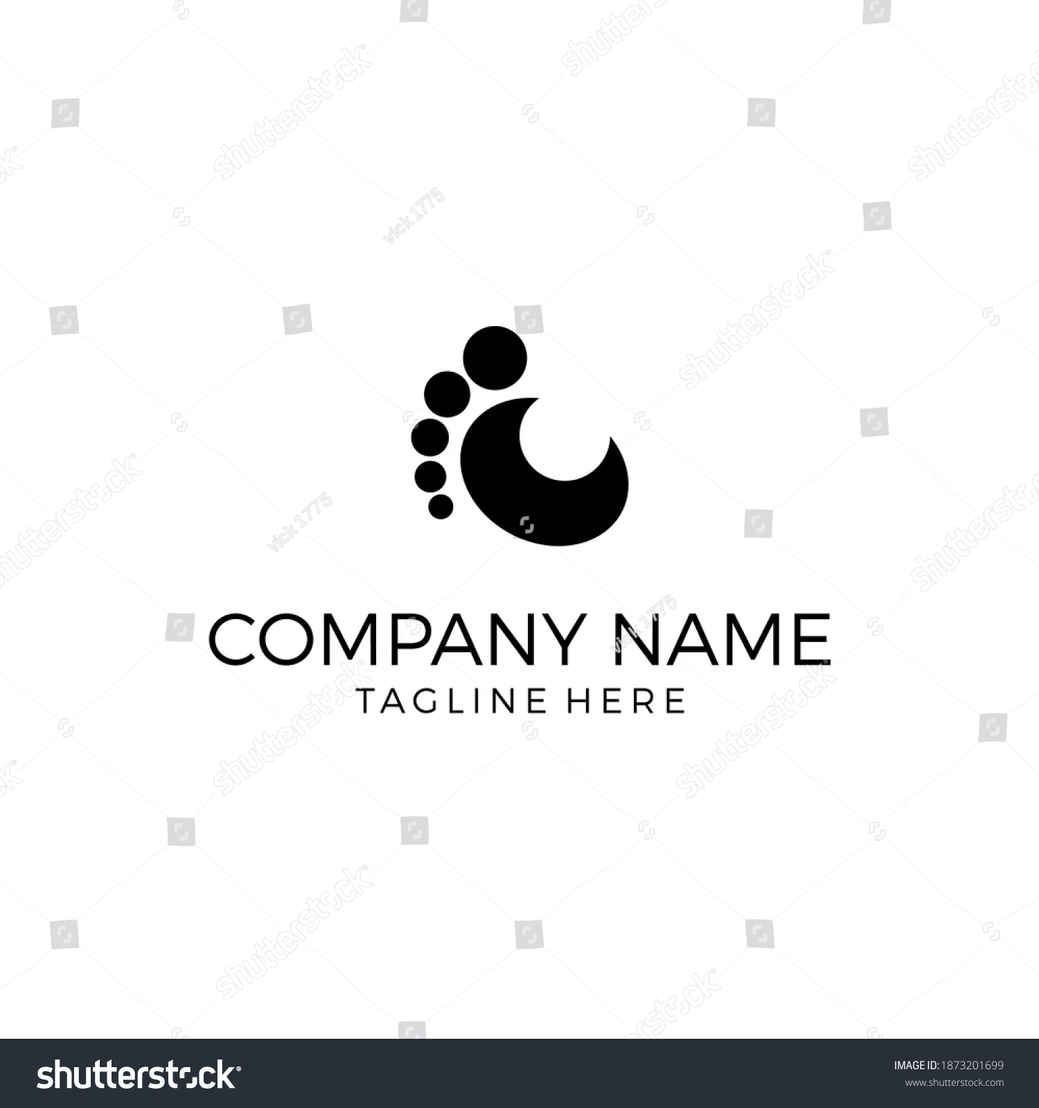 Eye Feet Logo Concept Vector Stock Vector (Royalty Free) 1873201699 ...