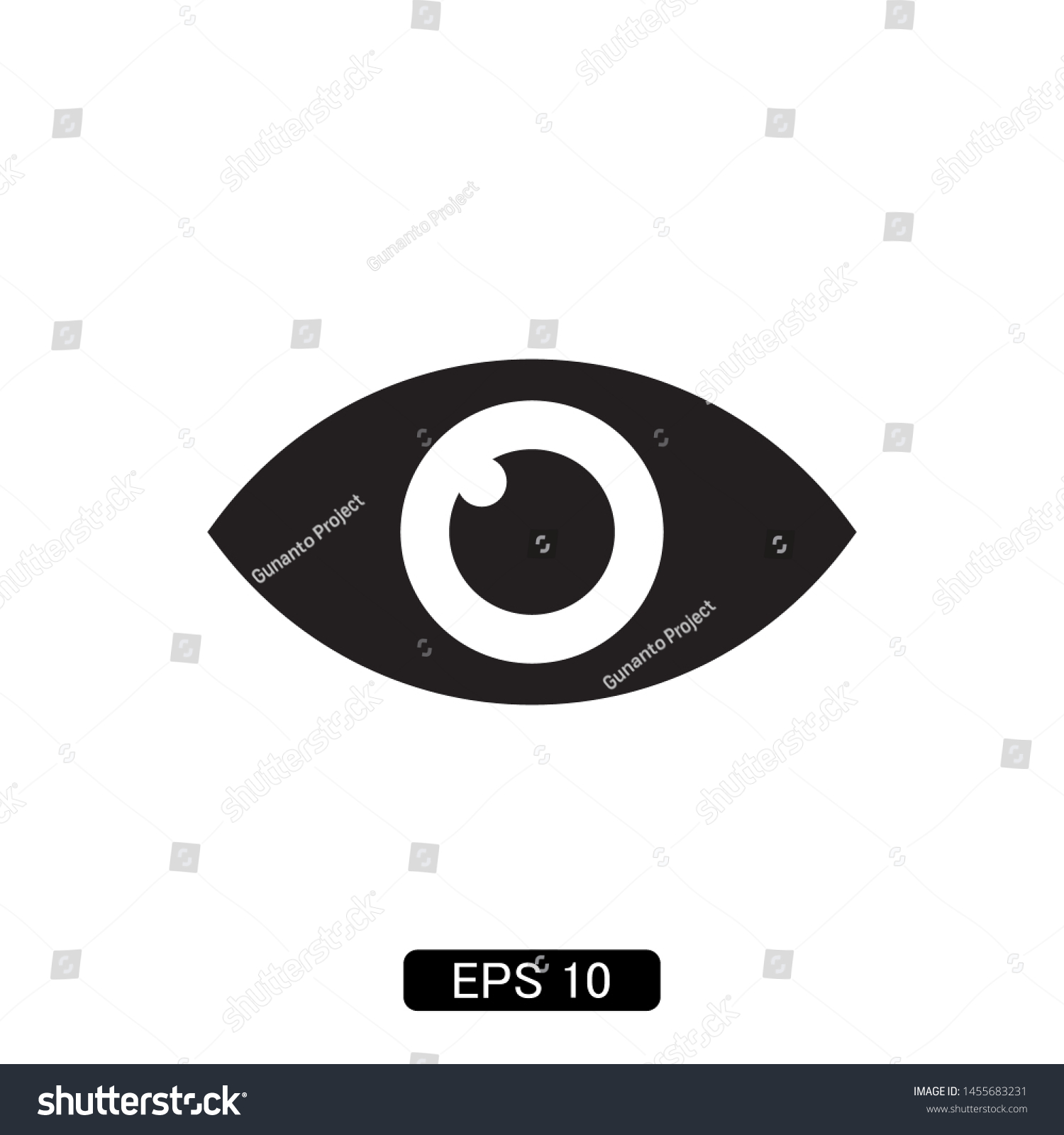 Eye Ball Icon Vector Illustration Stock Vector (Royalty Free) 1455683231