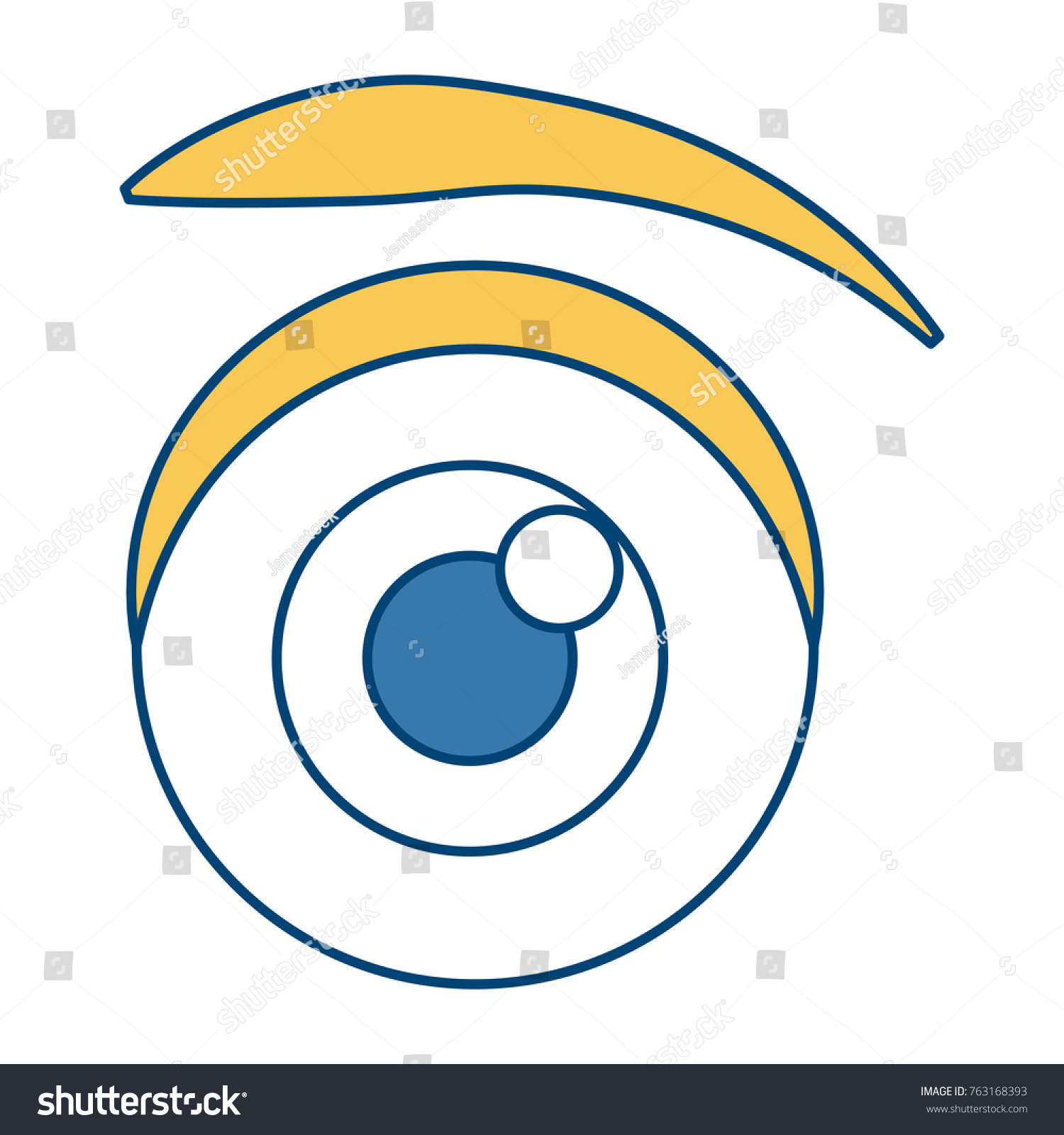 Eye Cartoon Isolated Stock Vector (Royalty Free) 763168393 | Shutterstock