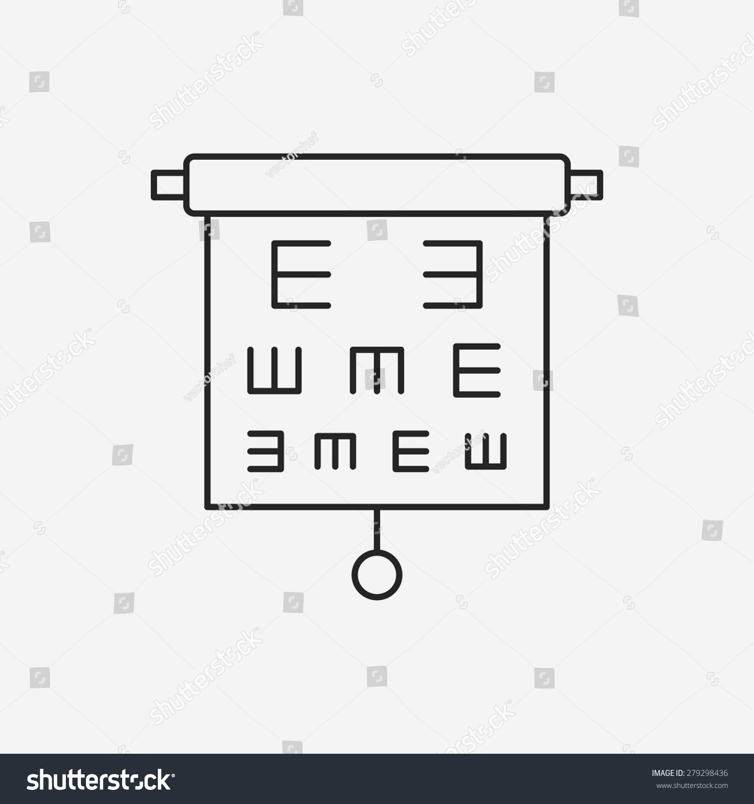 Eye Chart Line Icon Stock Vector (Royalty Free) 279298436