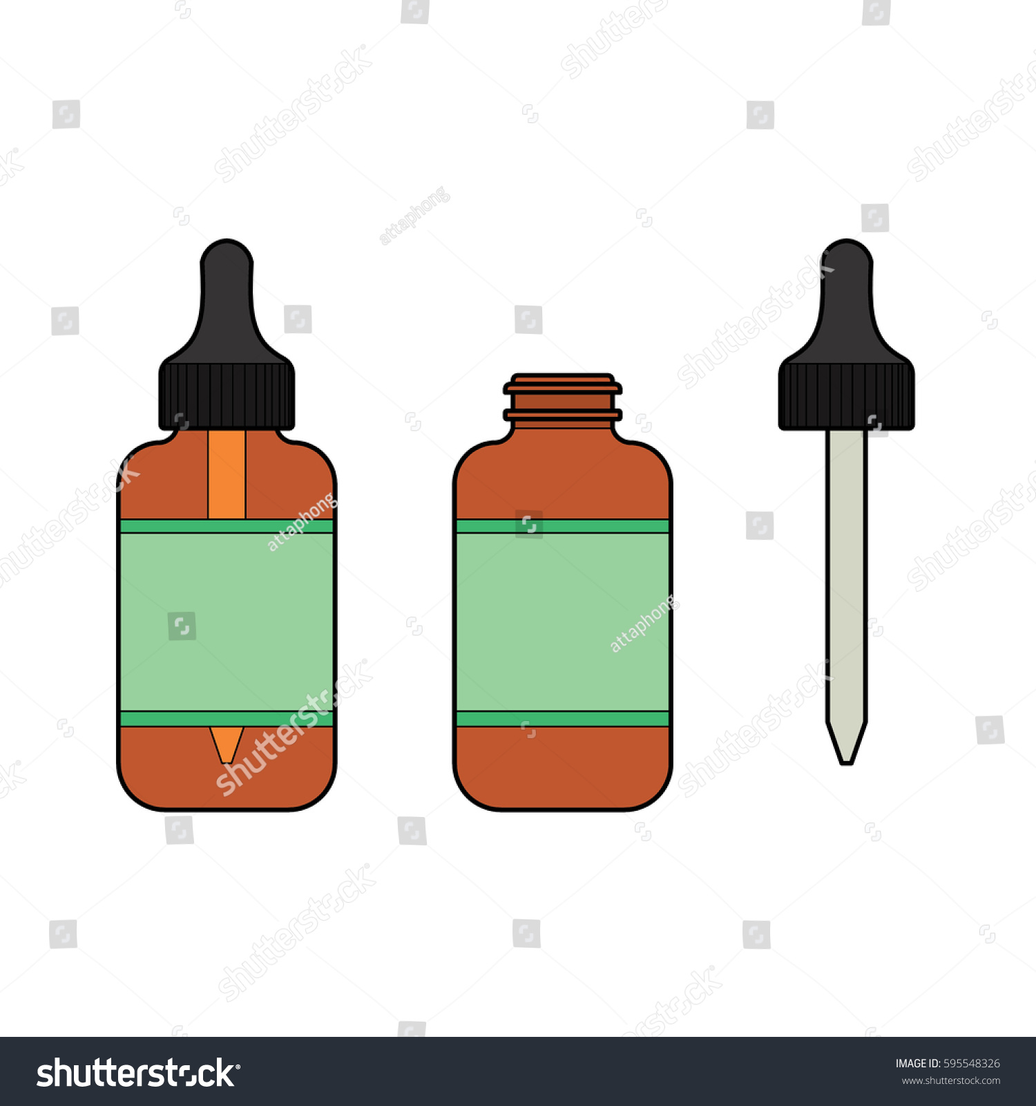 Eye Drop Bottle Isolate On White Stock Vector (Royalty Free) 595548326 ...