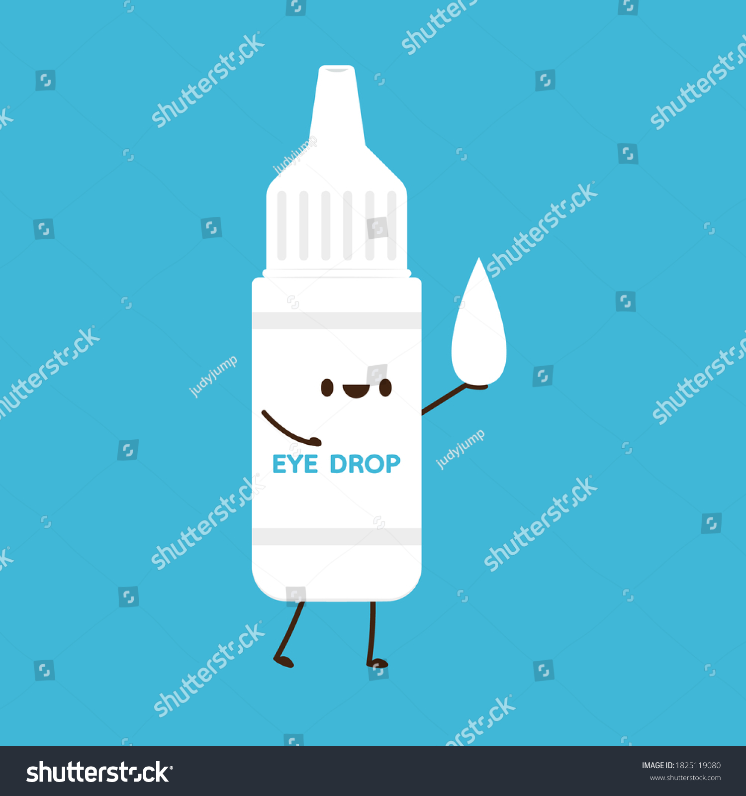 Eye Drop Character Vector Eye Drop Stock Vector (Royalty Free) 1825119080