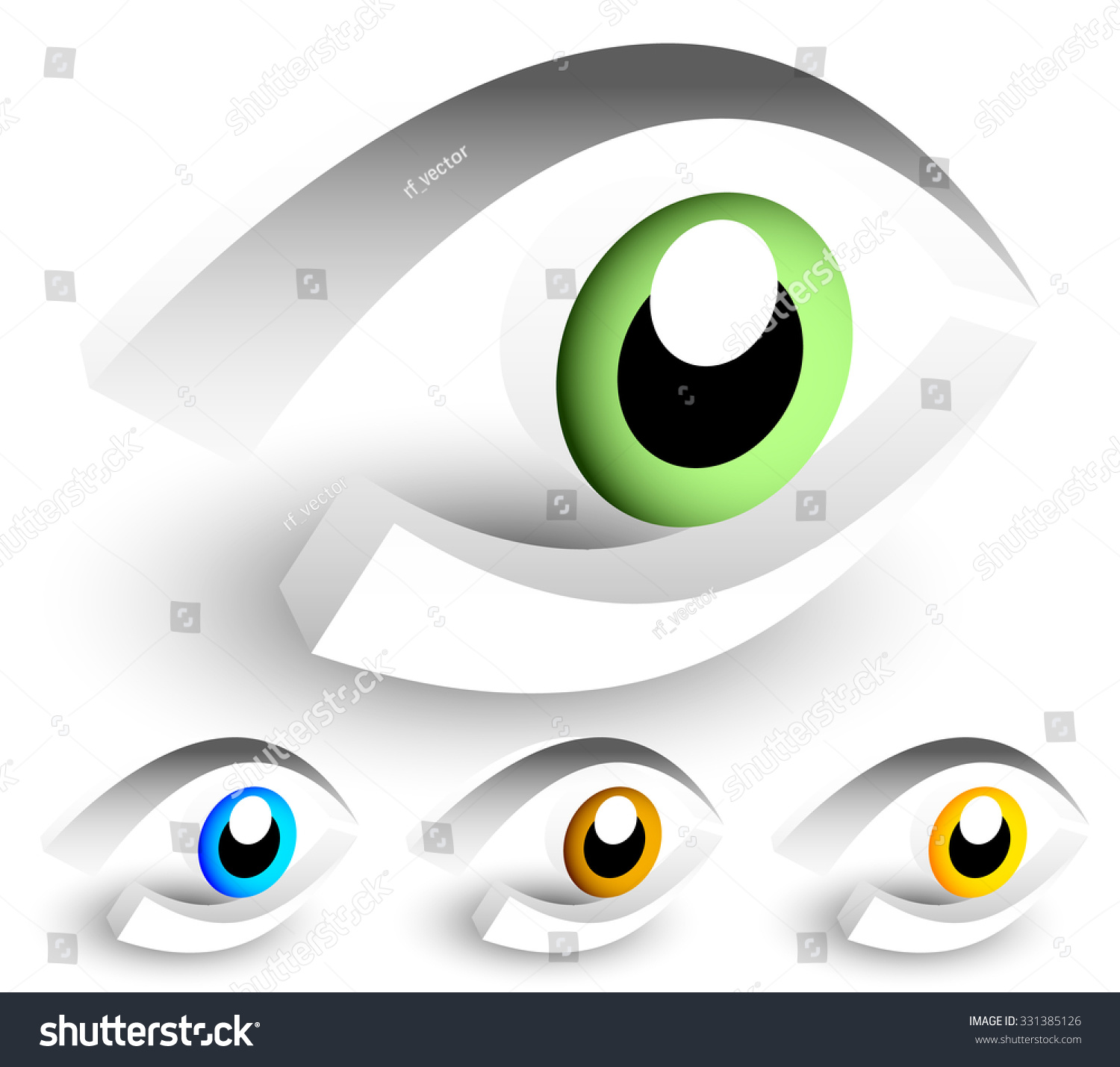 Eye Graphic Vision Seeing Sight Observation: vector de stock (libre de ...