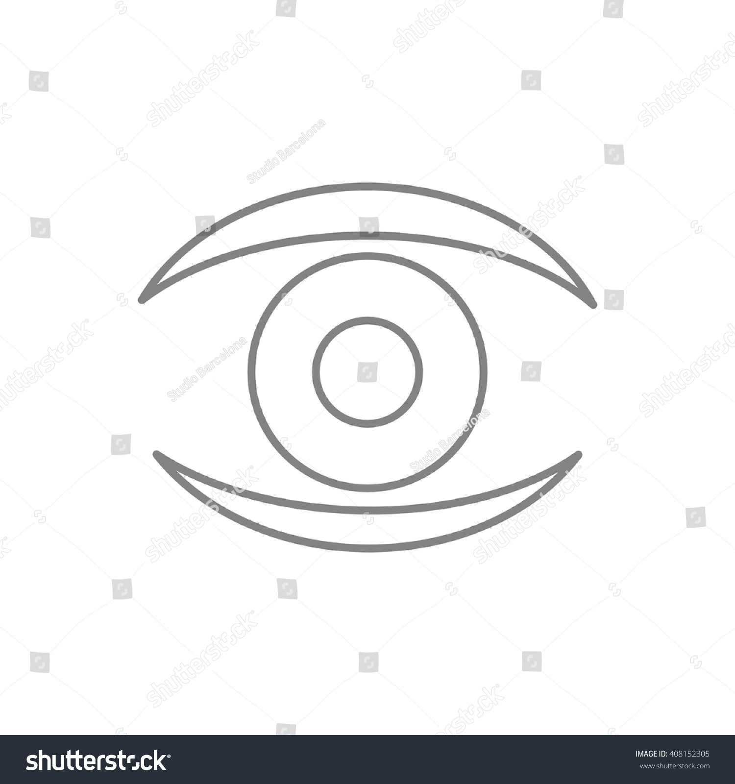 Eye Icon Outline Vector Illustration Stock Vector (Royalty Free ...