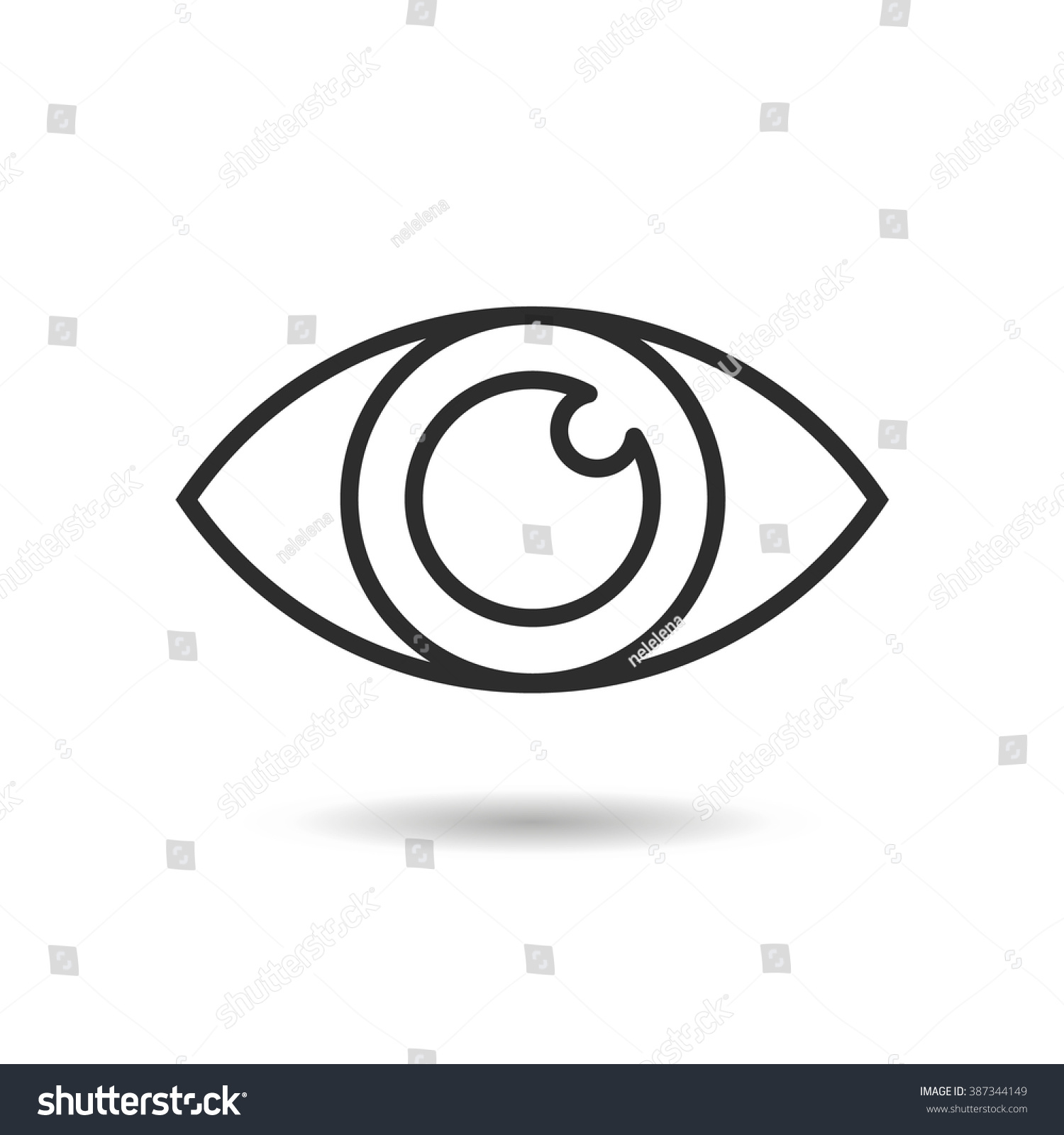 Eye Icon Visible Invisible Symbol Vector Stock Vector (Royalty Free ...