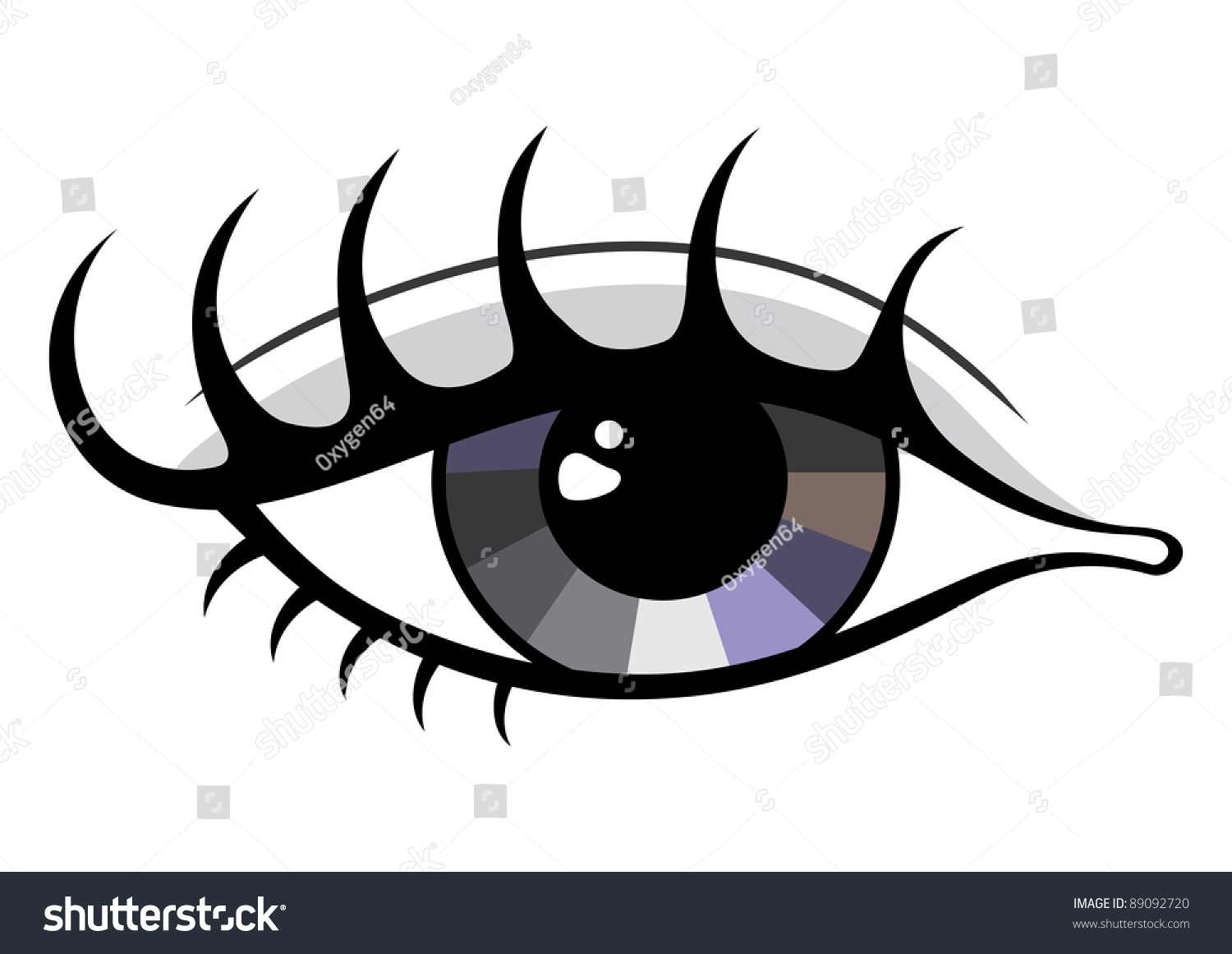 Eye Illustration Stock Vector 89092720 - Shutterstock
