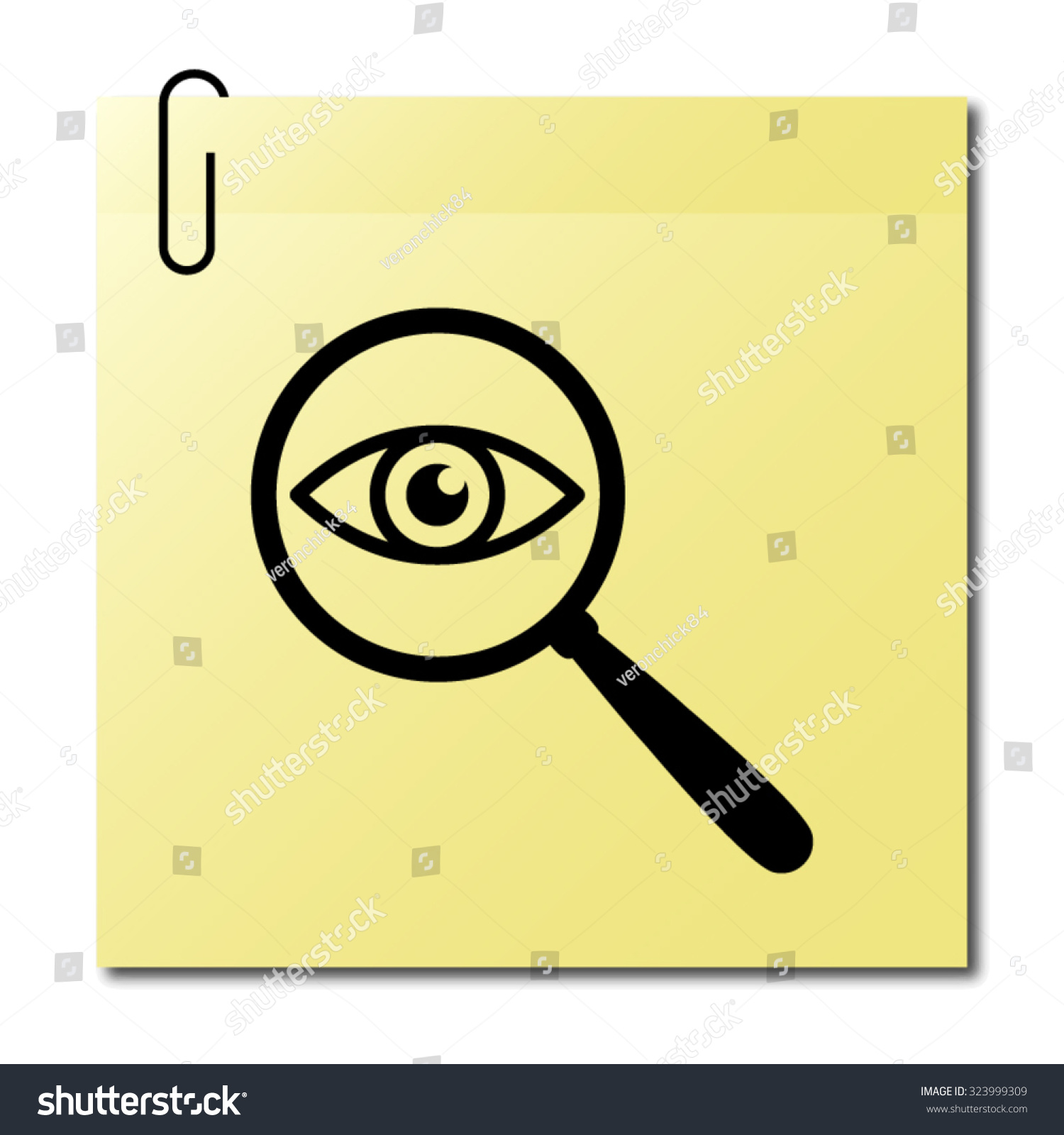 Eye Magnification Vector Icon Stock Vector (Royalty Free) 323999309 ...