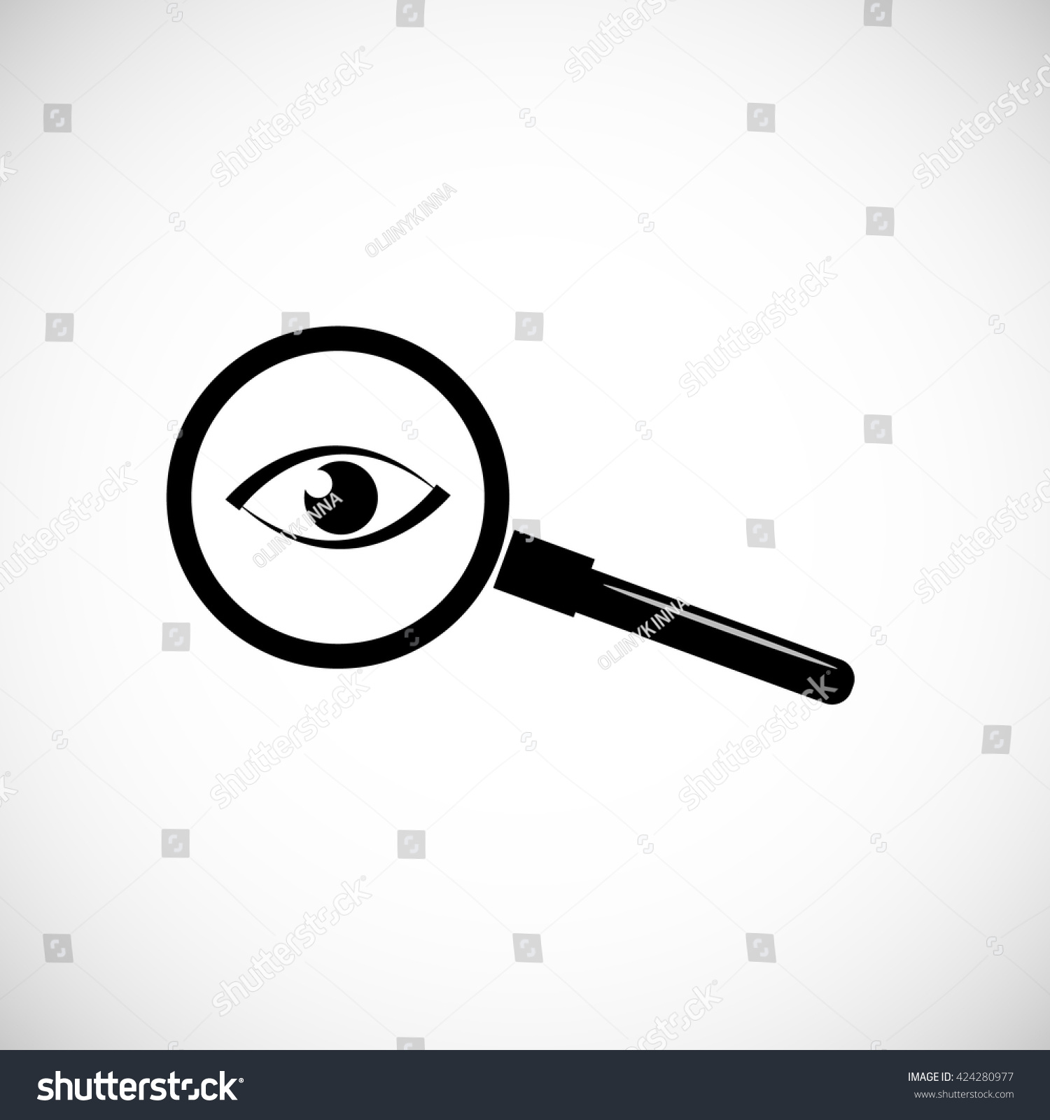 Eye Magnification Vector Icon Stock Vector (Royalty Free) 424280977 ...