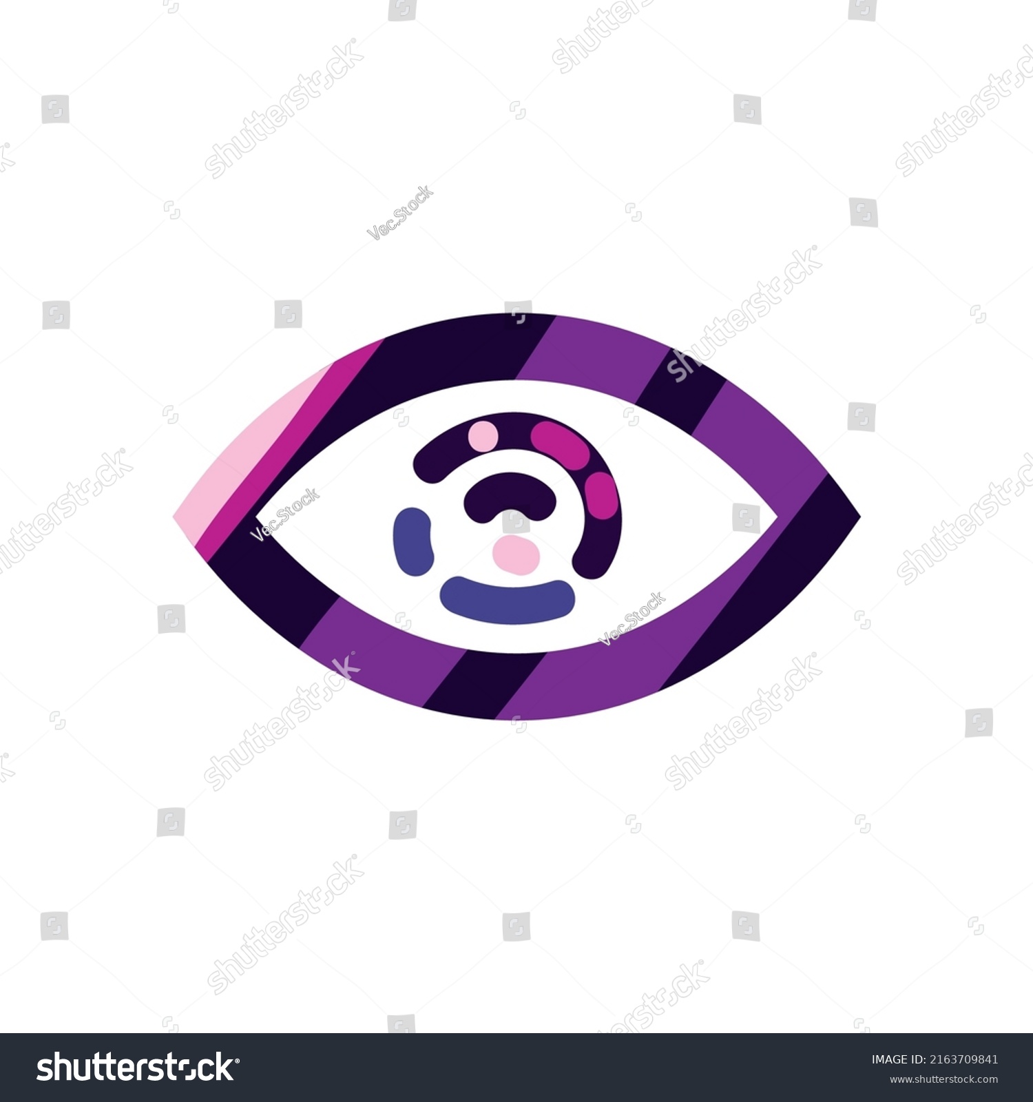 Eye Iris Scan Isolated Icon Stock Vector (Royalty Free) 2163709841 ...