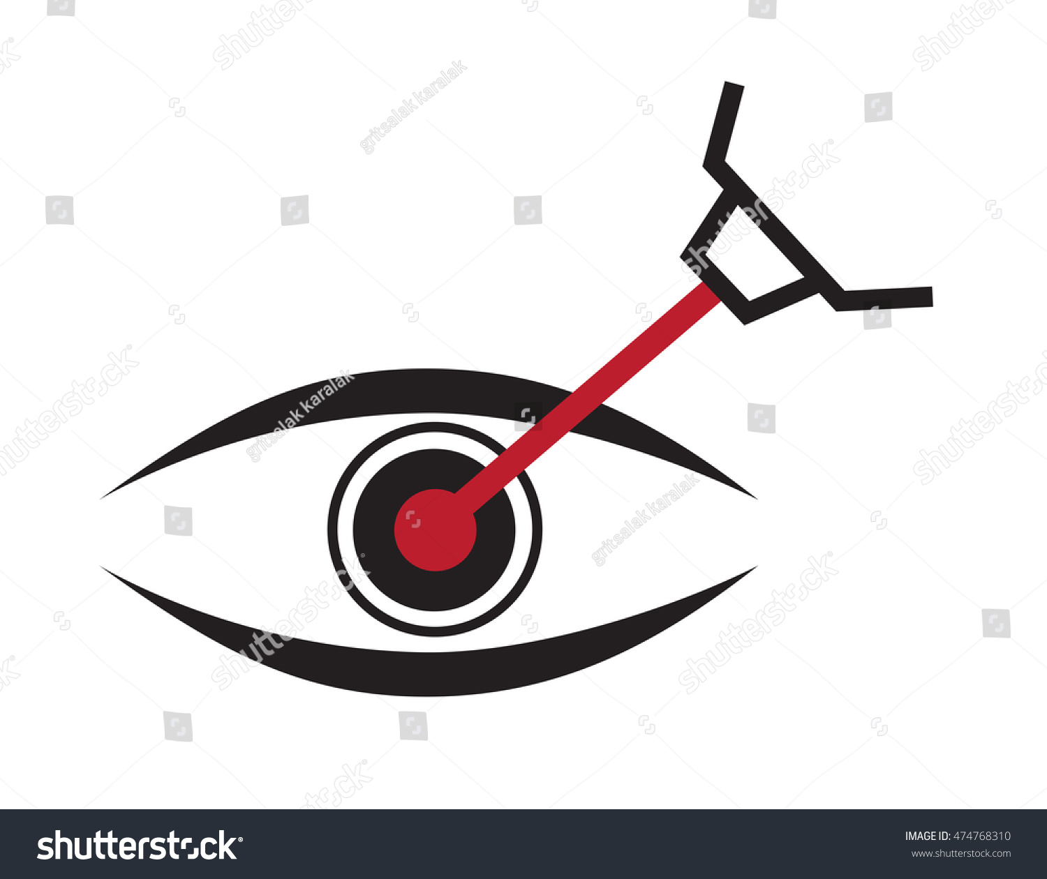 Eye Lasik Icon Logo Vector Stock Vector (Royalty Free) 474768310