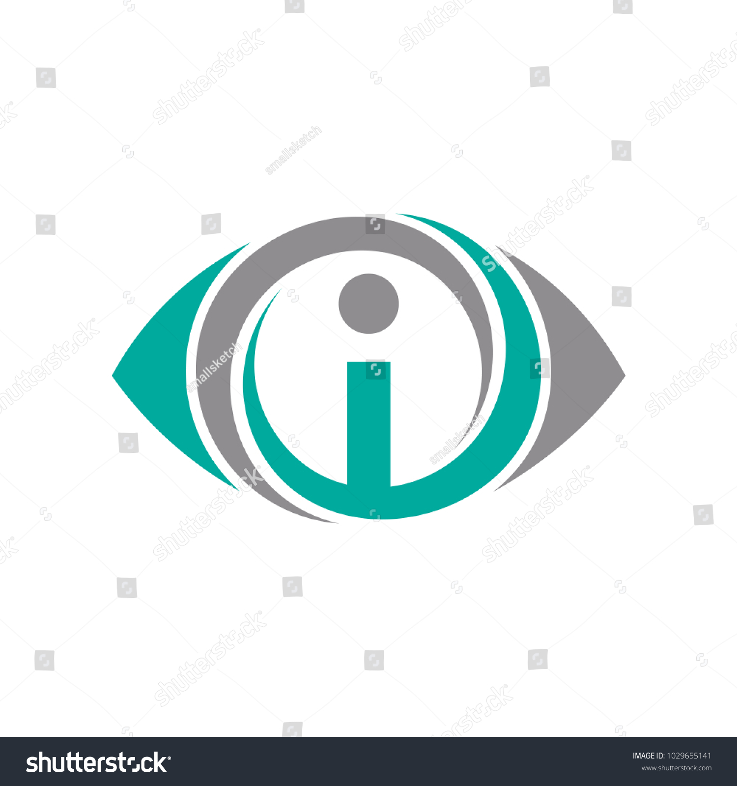 Eye Logo Letter Initial Logo Template: vector de stock (libre de ...