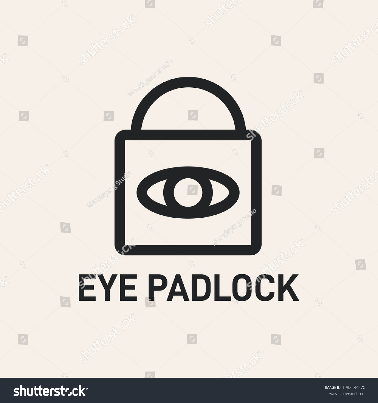 Eye Padlock Logo Vector Icon Illustration Stock Vector (Royalty Free ...