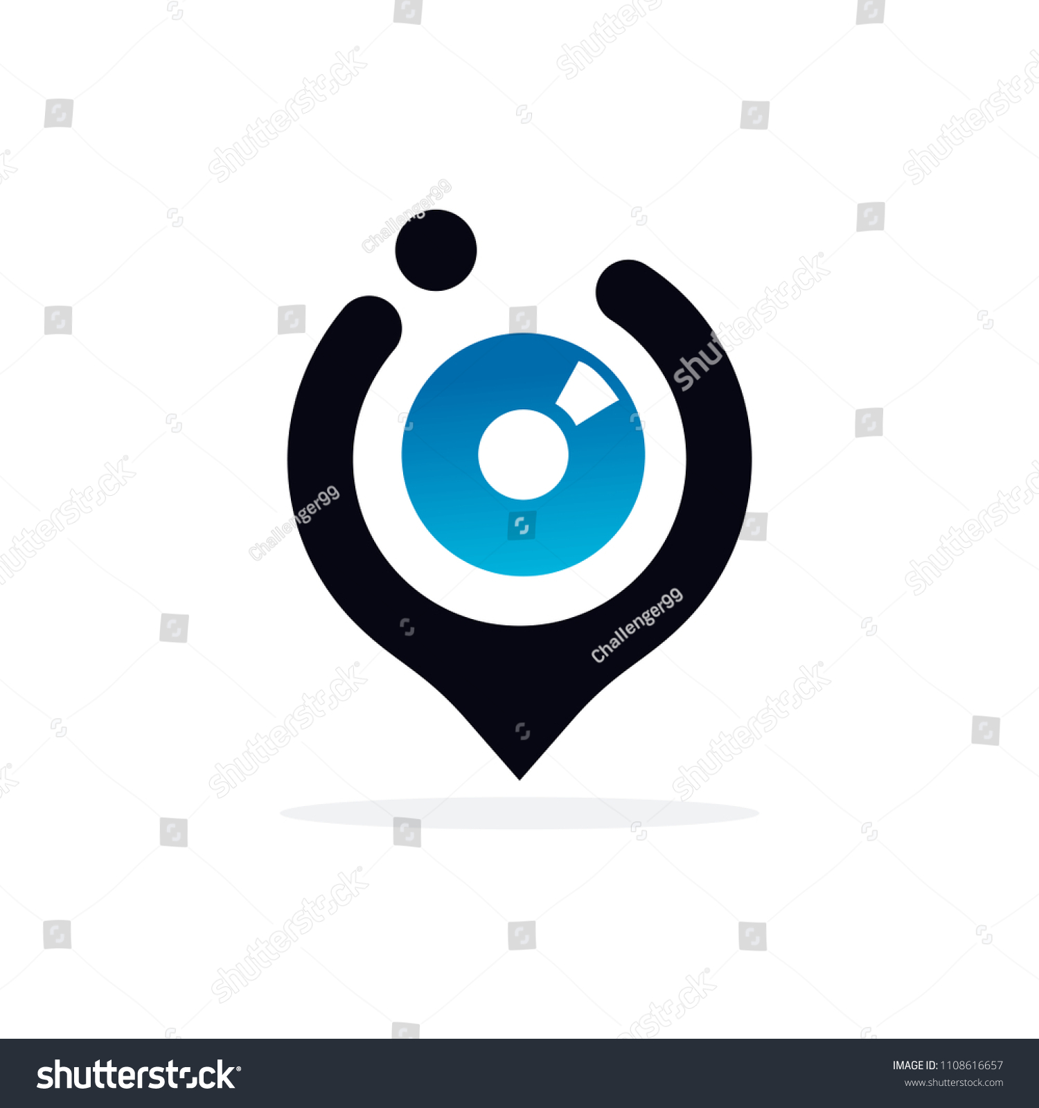 Eye Point Logo Design Vision Concept Stock Vector (Royalty Free ...