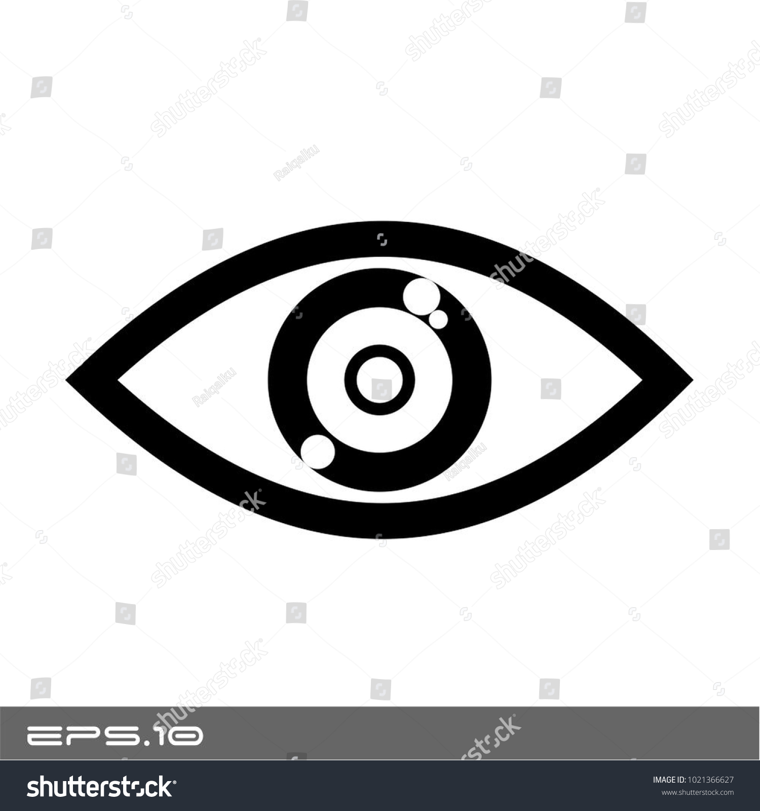 Eye Shape Logo Icon Stock Vector (Royalty Free) 1021366627
