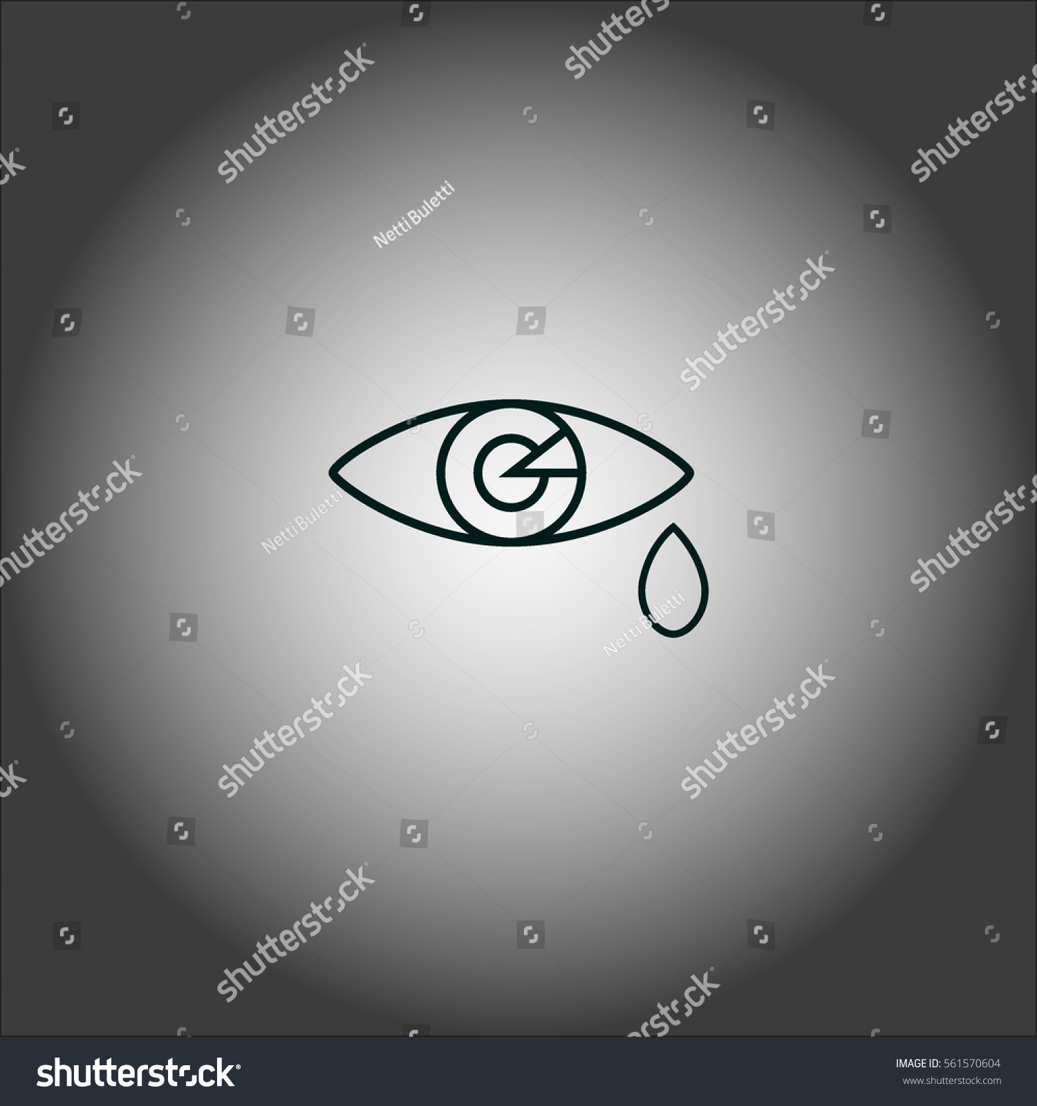 Eye Tears Vector Icon Stock Vector (Royalty Free) 561570604 | Shutterstock