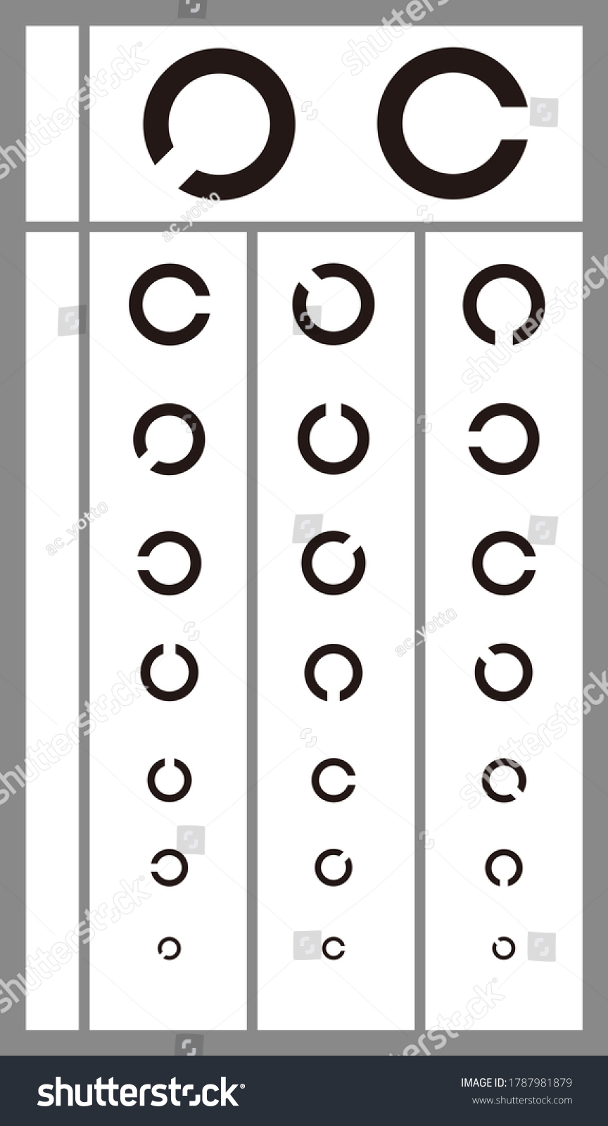 Eye Test Chart Isolated Vector Illustration Stock Vector (Royalty Free ...