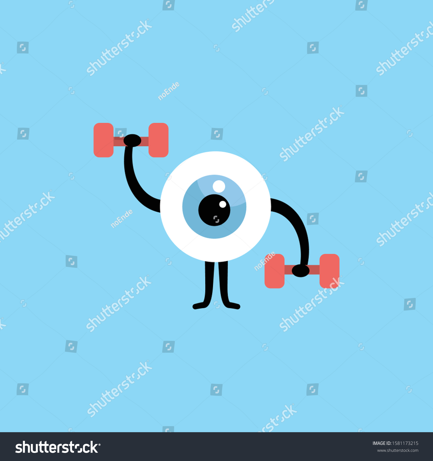Eye Training Eye Exercises Vector Flat Stock Vector (Royalty Free ...
