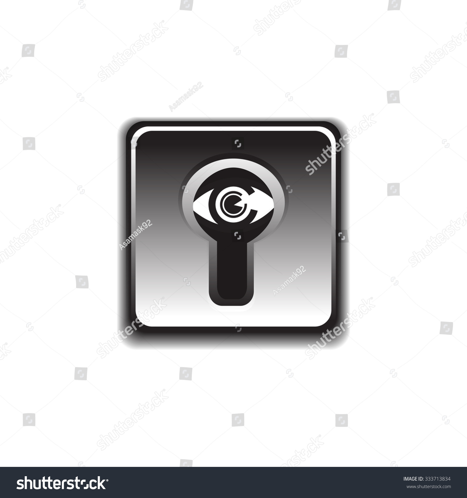 Eye Under Lock Vector Illustration Stock Vector (Royalty Free) 333713834