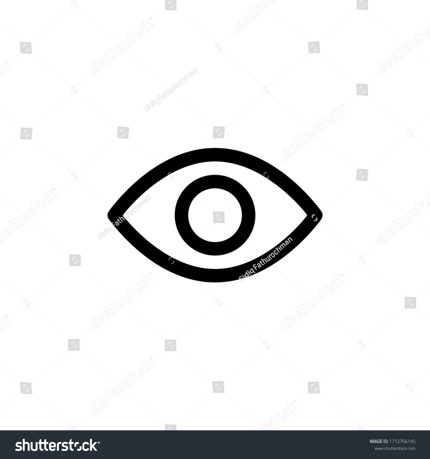 Eye User Interface Outline Icon Logo Stock Vector (Royalty Free ...