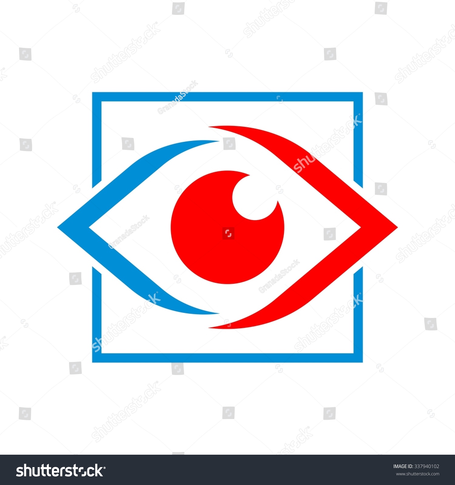 Eye Vision Eye Care Logo Template Stock Vector (Royalty Free) 337940102