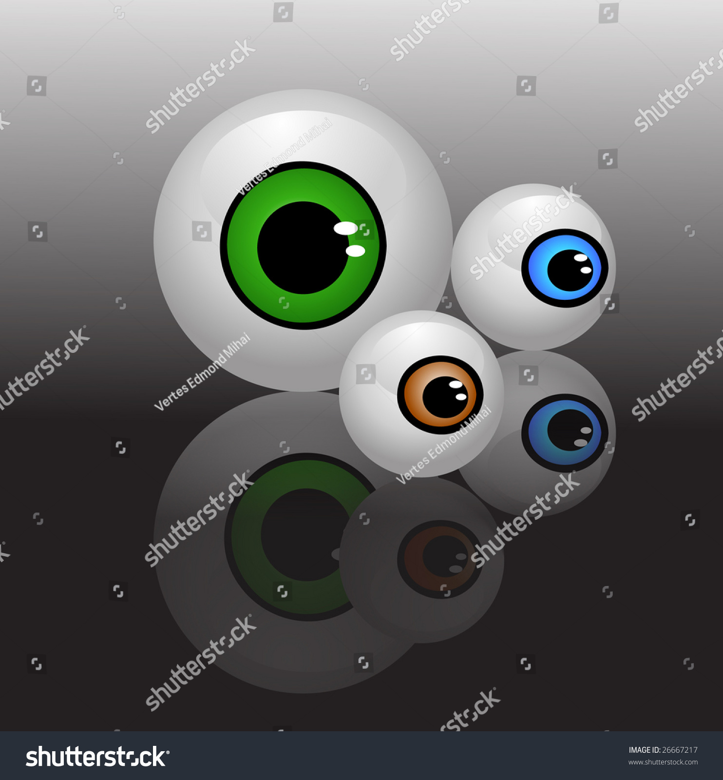 Eyeballs Isolated Vector Stock Vector (Royalty Free) 26667217