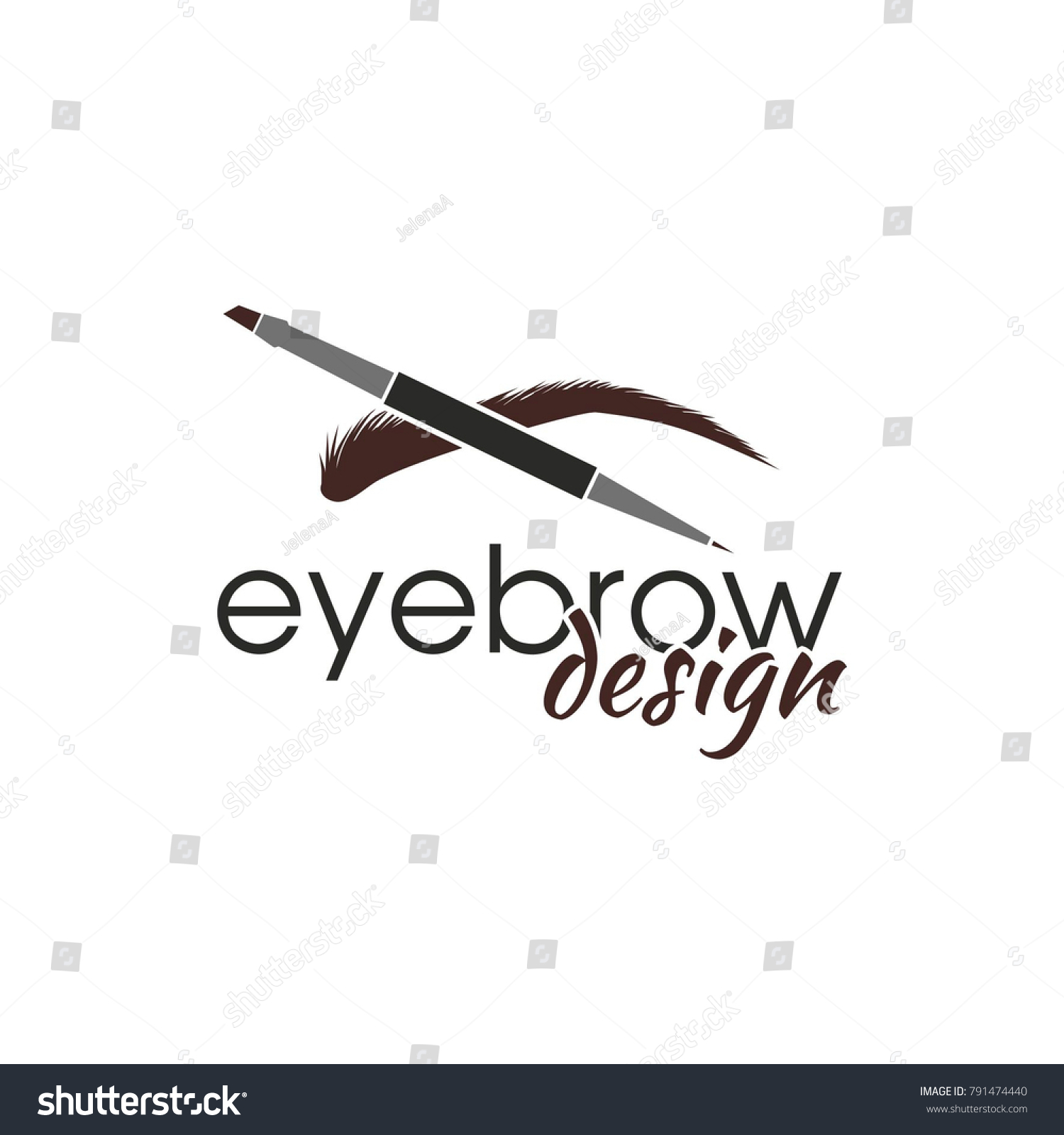 Eyebrow Design Template Logo Stock Vector (Royalty Free) 791474440