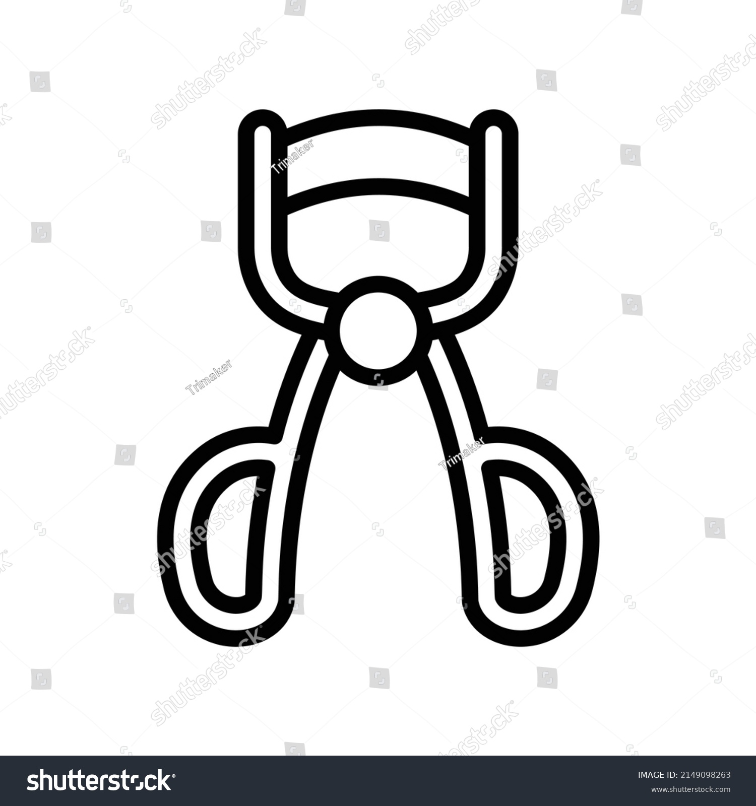 Eyelash Curler Icon Line Art Style Stock Vector (Royalty Free ... Eyelash Curler Icon Line Art Style Stock Vector (Royalty Free ...