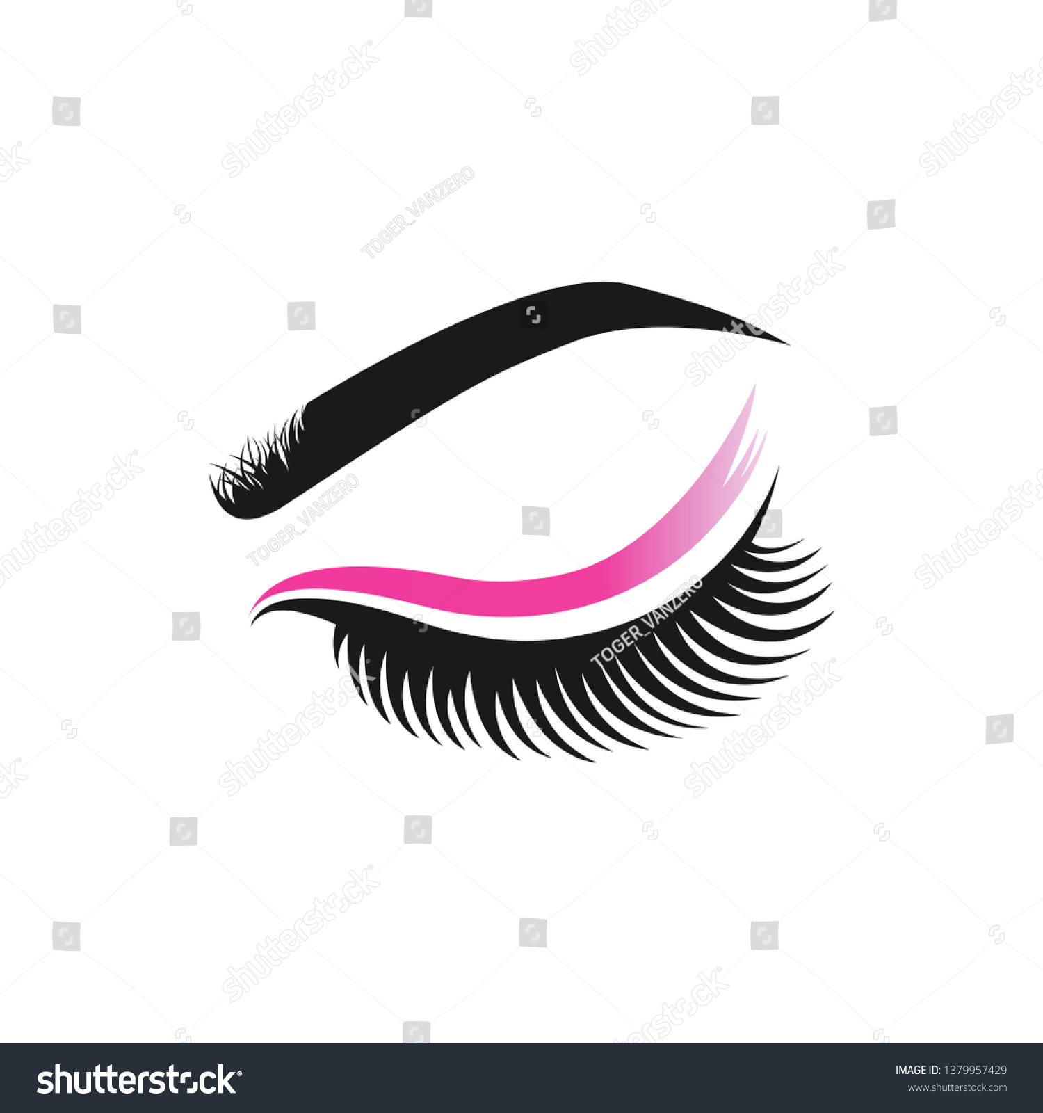 Eyelashes Logo Icon Design Template Vector Stock Vector (Royalty Free ...