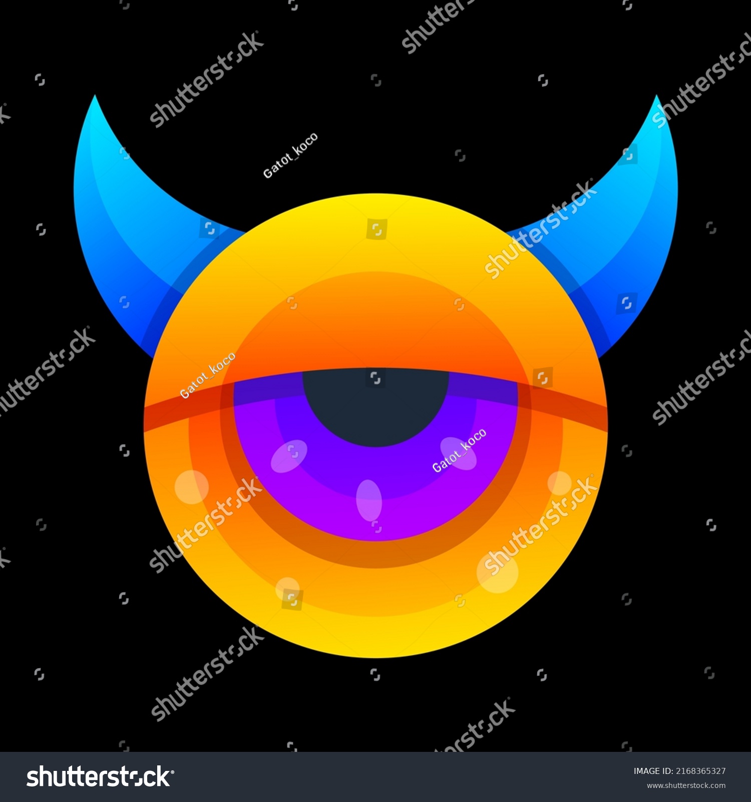 Eyes Devil Colorful Logo Design Stock Vector (Royalty Free) 2168365327 ...