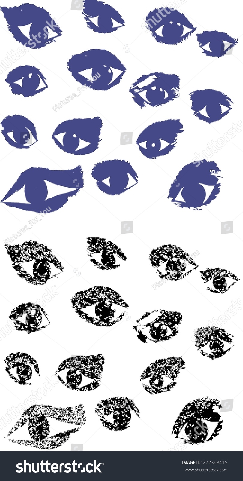 Eyes Vector Set Stock Vector (Royalty Free) 272368415 | Shutterstock