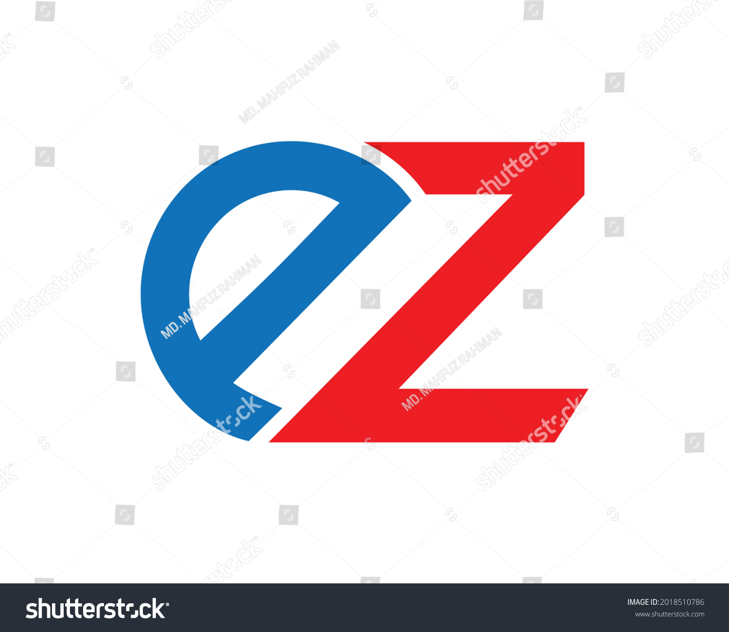 Ez Letter Logo Design Vector Template Stock Vector (Royalty Free ...