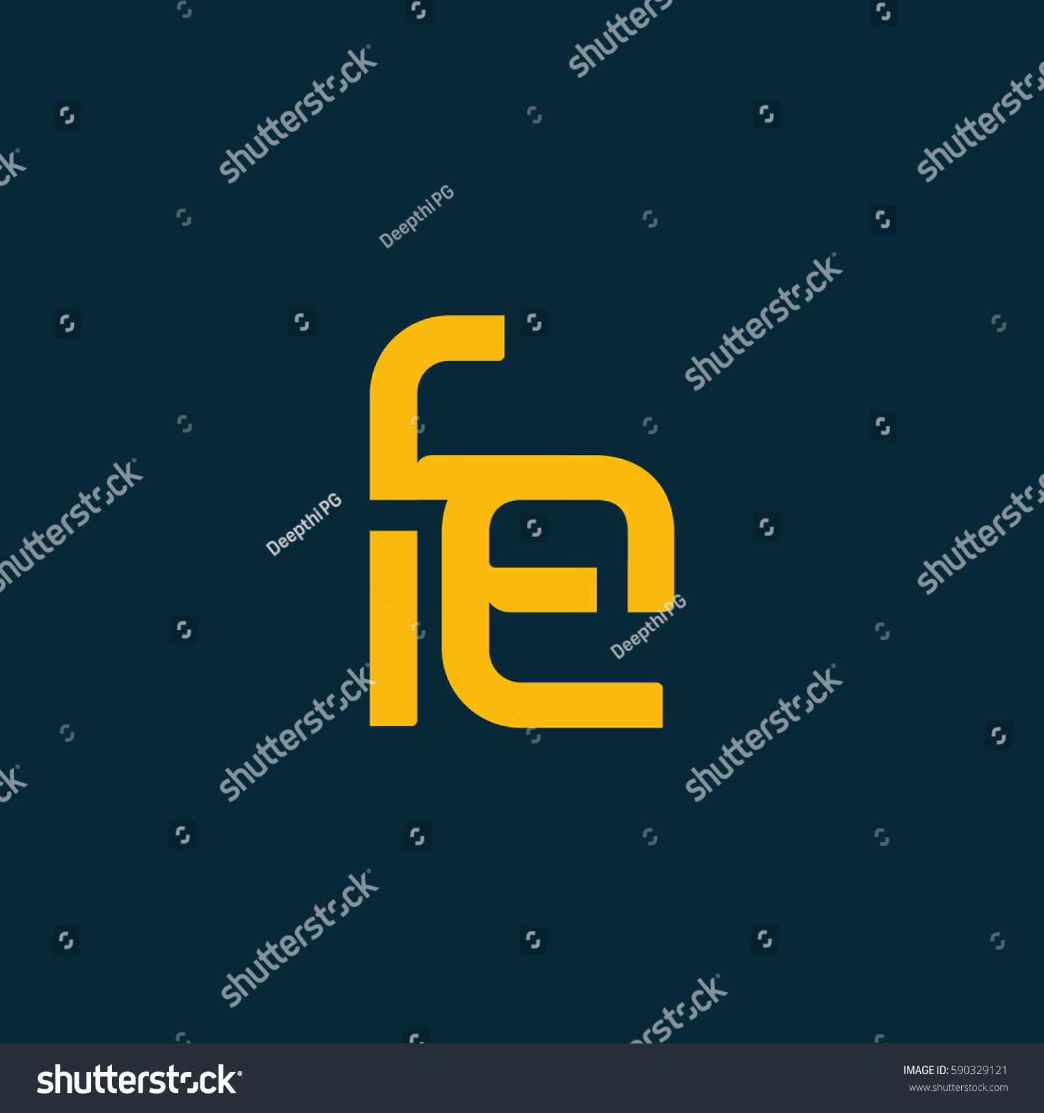 F E Letter Logo Design Vector Stock Vector (Royalty Free) 590329121 ...