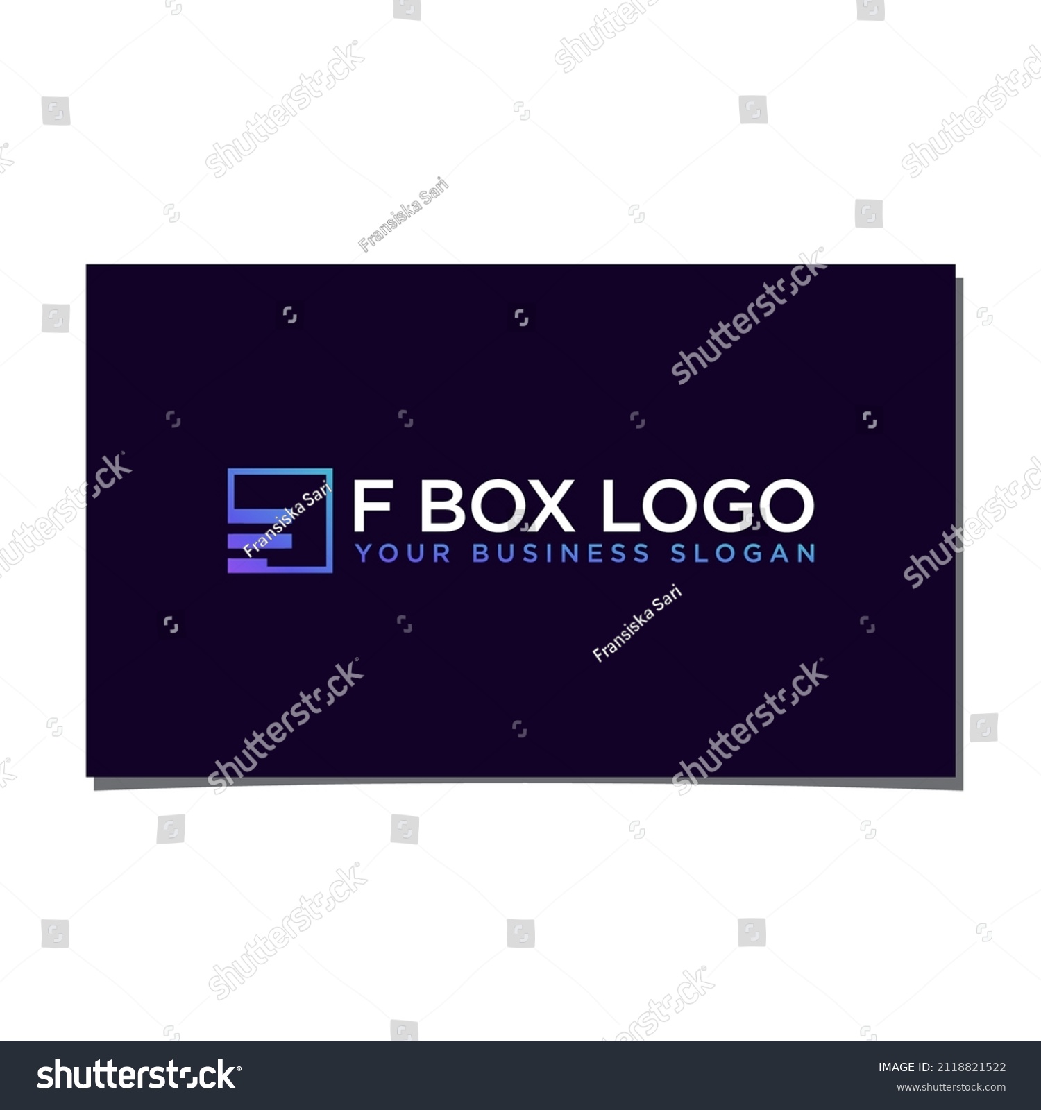 F Box Logo Design Vector Stock Vector (Royalty Free) 2118821522