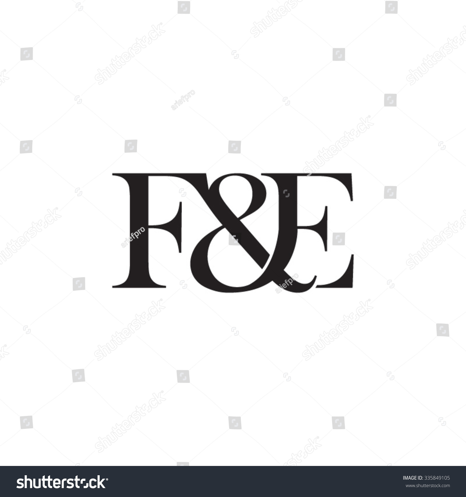F&E Initial Logo. Ampersand Monogram Logo Stock Vector Illustration ...