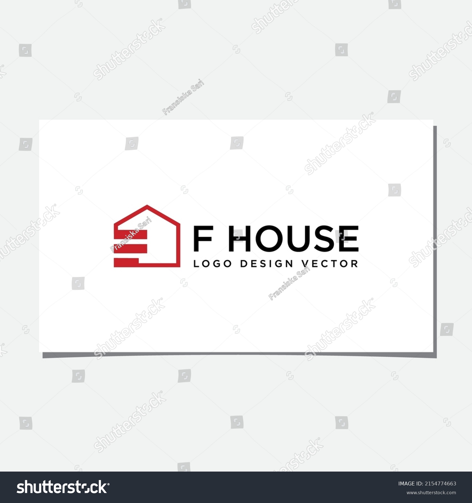 F House Logo Design Vector Stock Vector (Royalty Free) 2154774663 ...