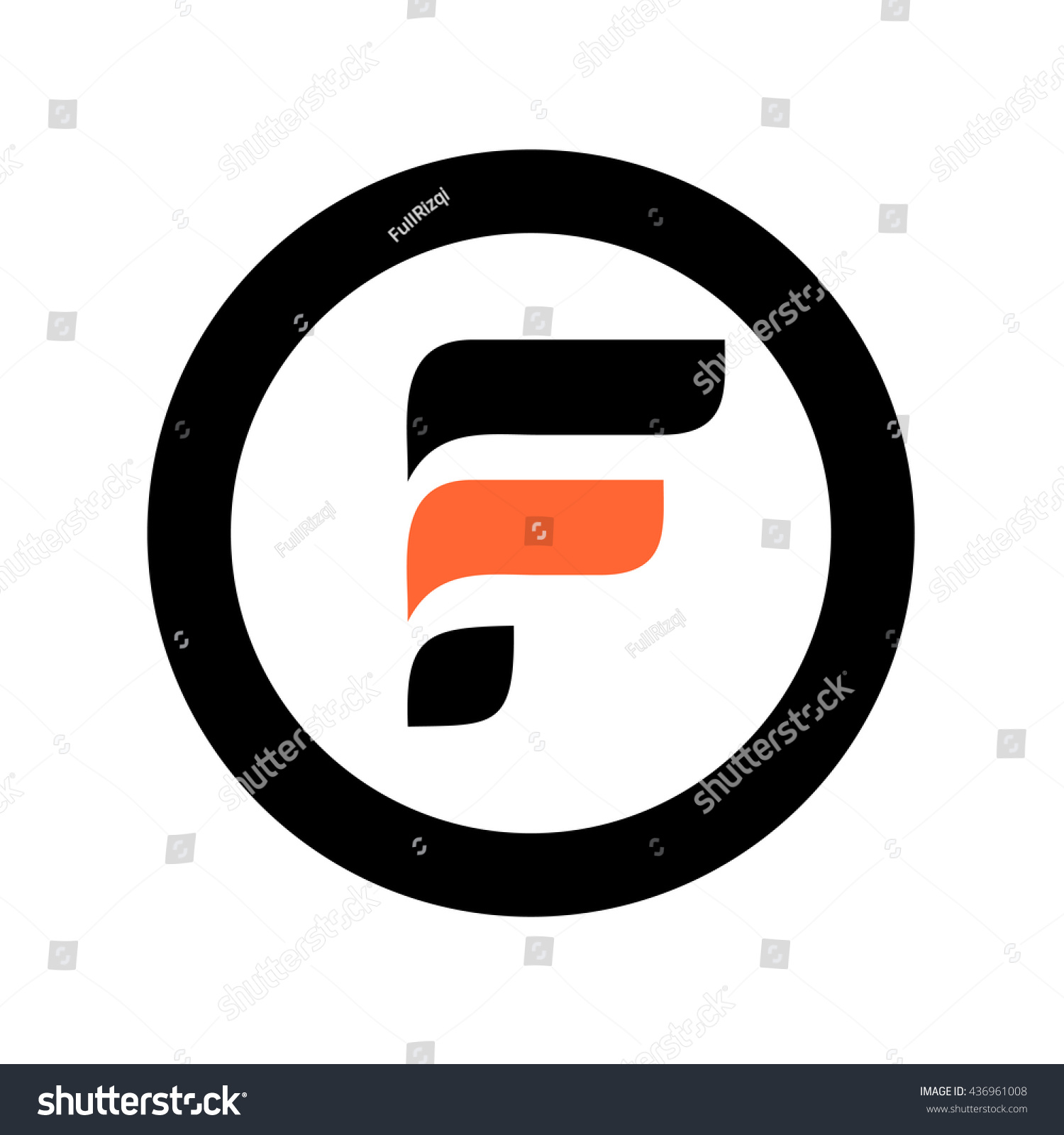 F Initial Logo Round Stock Vector (Royalty Free) 436961008 | Shutterstock