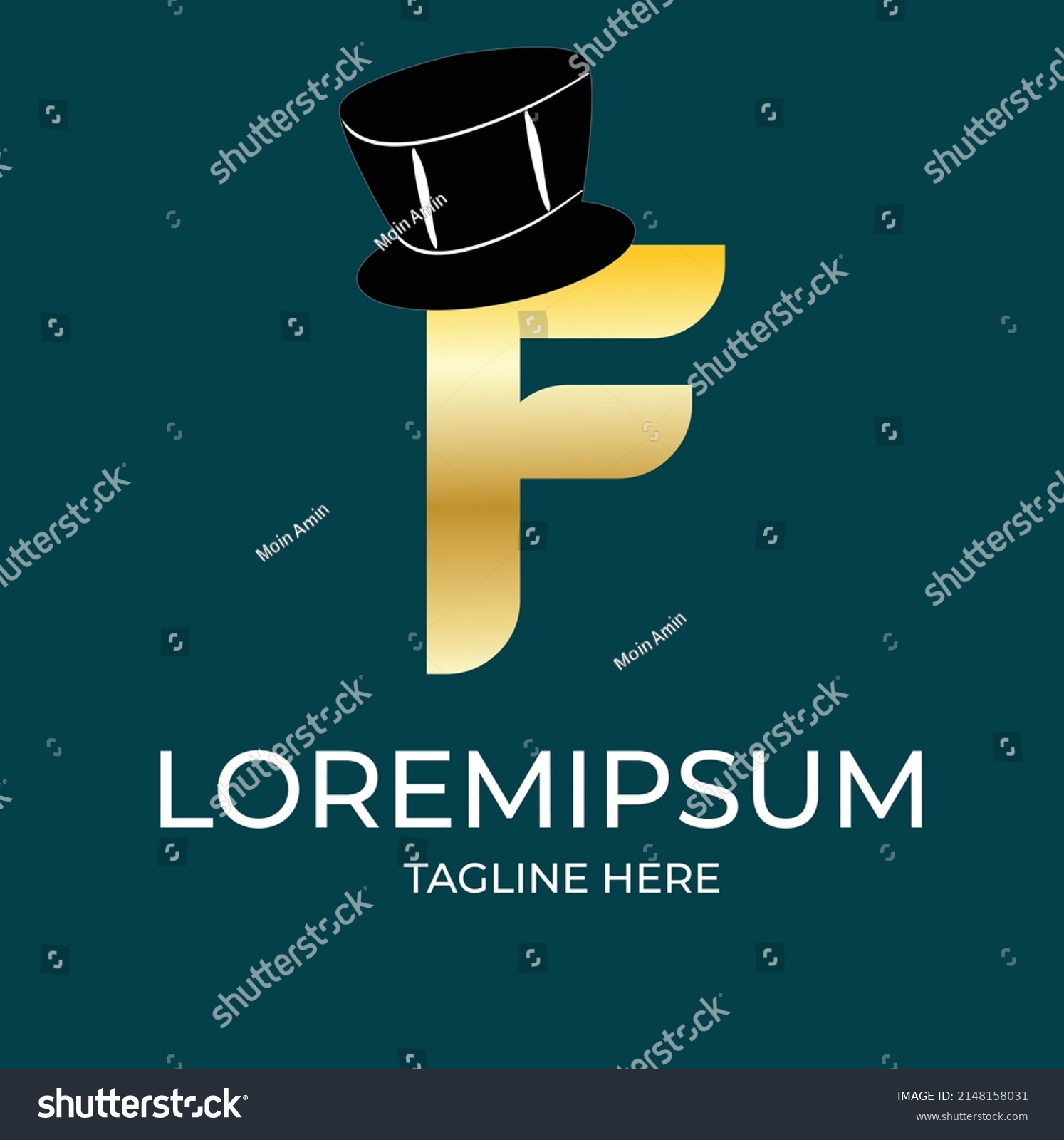 F Letter Hat Logo Vector Template Stock Vector (Royalty Free ...