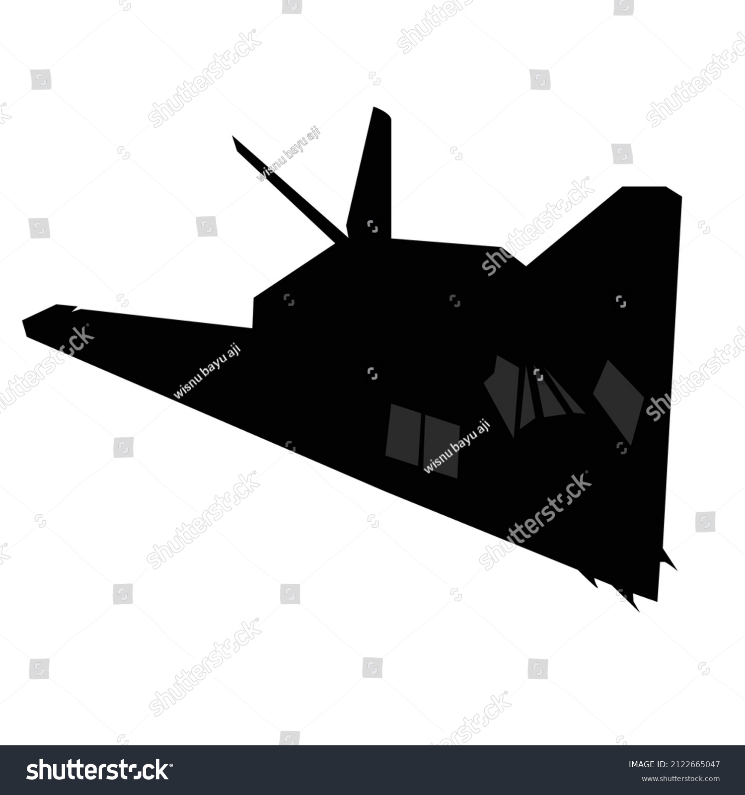 F117 Night Hawk Silhouette Vector Design Stock Vector (Royalty Free ...