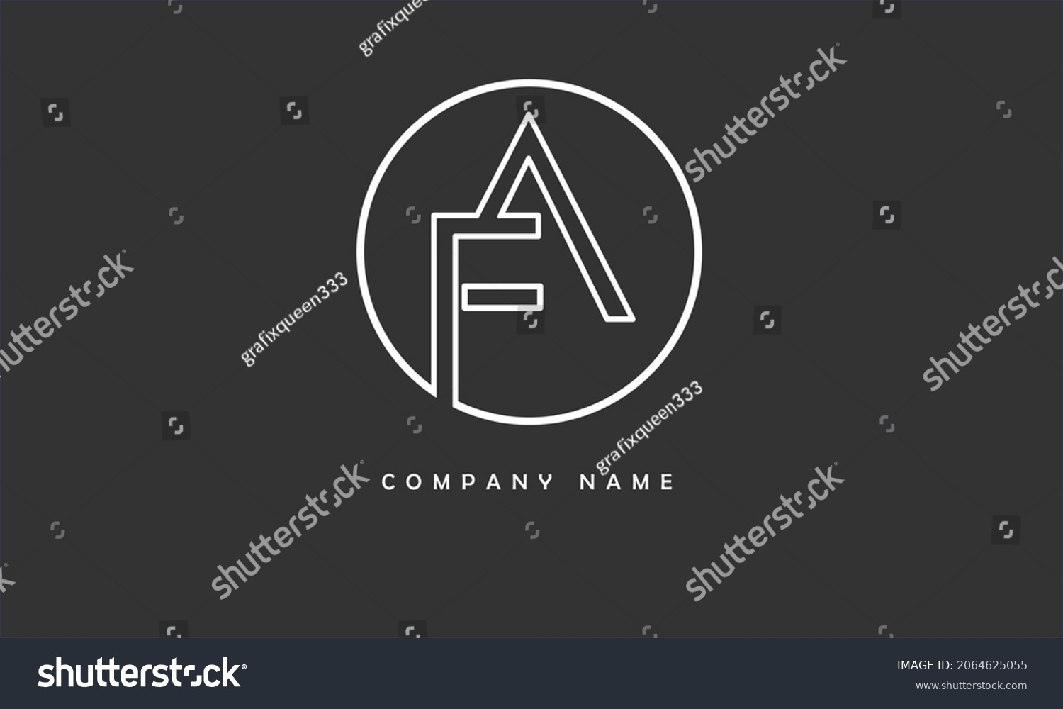FA, AF, 알파벳 문자 로고 고정 스톡 벡터(로열티 프리) 2064625055 | Shutterstock