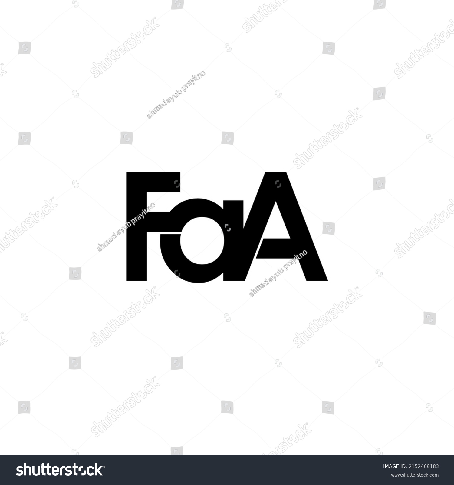 Faa Initial Letter Monogram Logo Design Stock Vector (Royalty Free ...