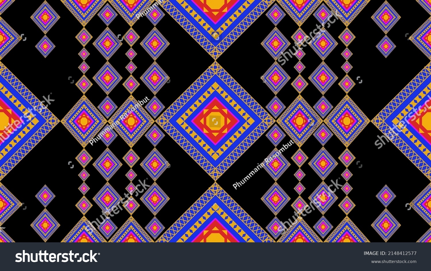 Fabric Print Pattern Background Design Seamless Stock Vector (Royalty ...