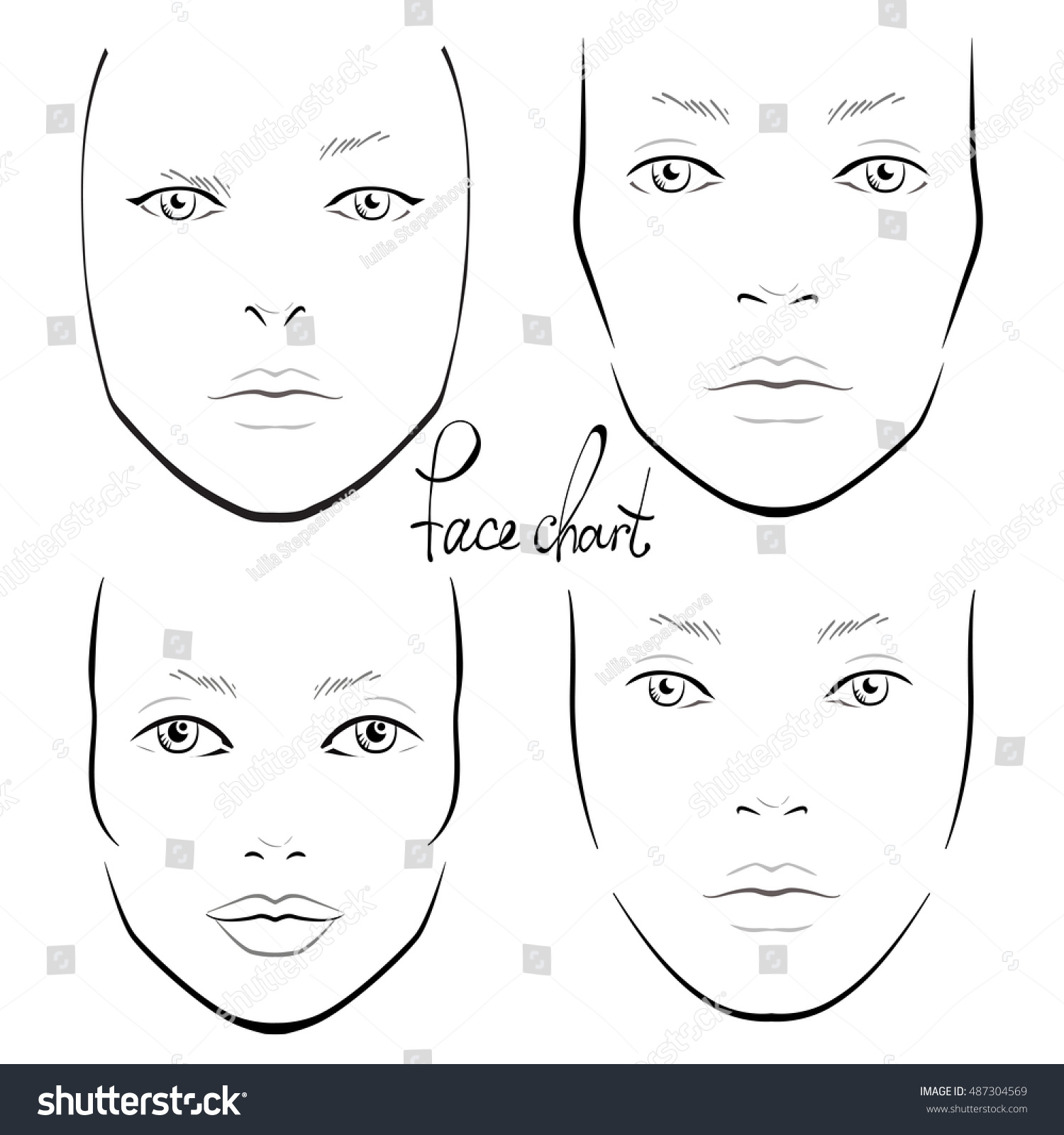 4,184 Woman face chart Stock Illustrations, Images & Vectors | Shutterstock