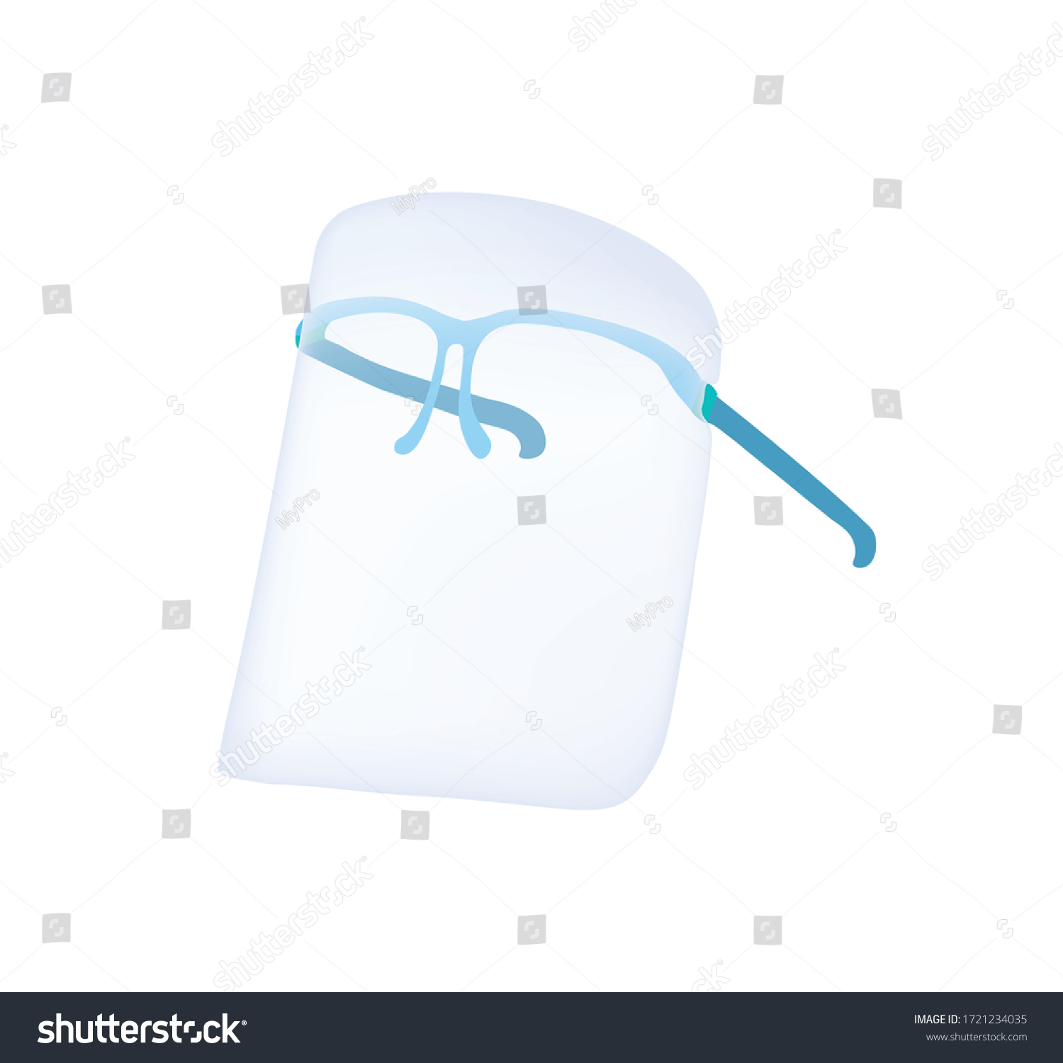 Face Cover Shield Glasses Vector Illustration Stock Vector (Royalty ...