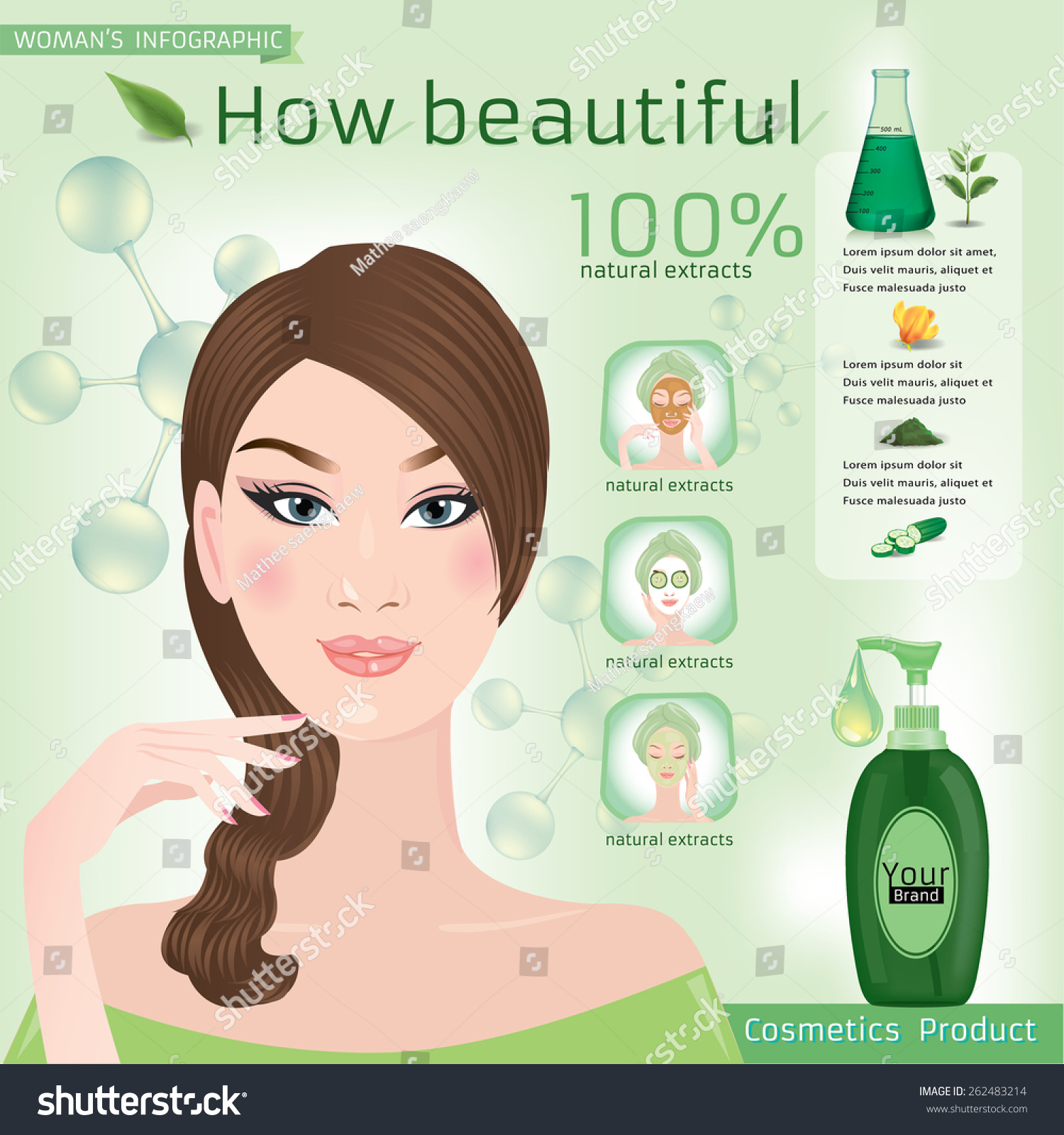 Face Creams Using Infographics Moisturizing Cream Stock Vector (Royalty ...